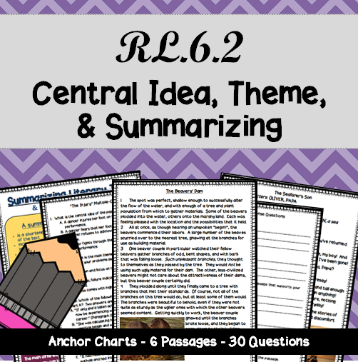 RL.6.2 - Central Idea, Theme, & Summarizing - Classful