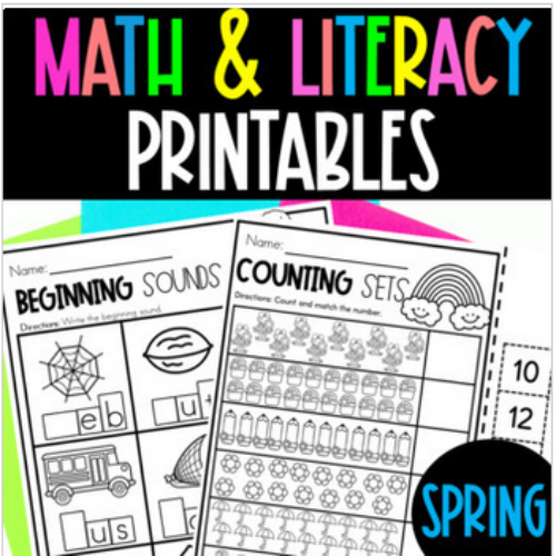 Spring Math and Literacy Activities for Kindergarten | Spring ...