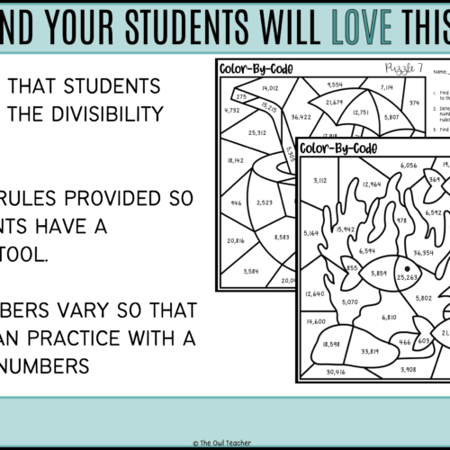 Divisibility Color By Number Activity - Classful