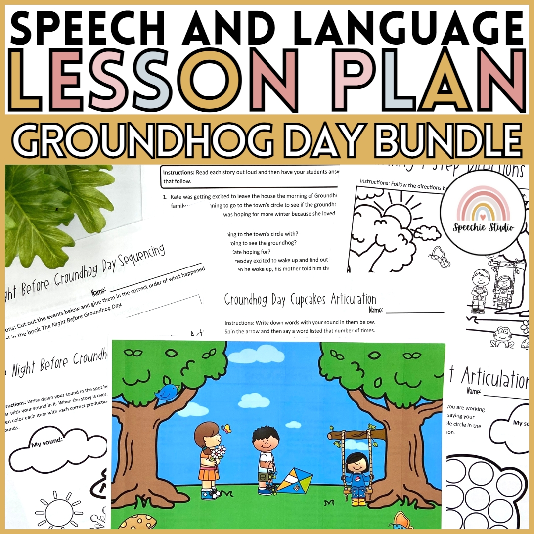 Groundhog Day Speech Therapy Thematic Unit + Lesson Plan | Speech ...