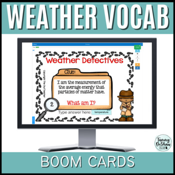 Weather Vocabulary Boom Cards Digital Activity - Classful