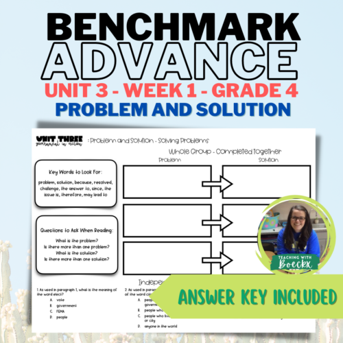 Benchmark Advance - Grade 4 - Unit 3 - Week 1 - Text Structure - 2021 ...