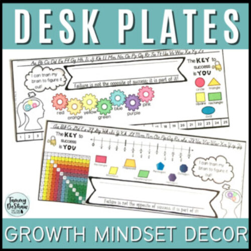 Growth Mindset Desk Plates {EDITABLE too!} - Classful