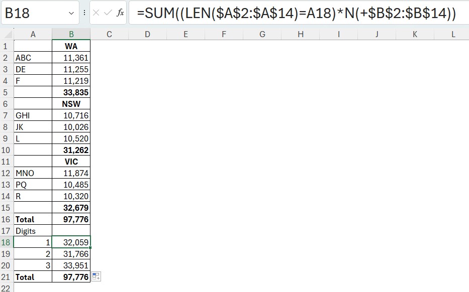 Solving A Conditional Sum Text Problem
