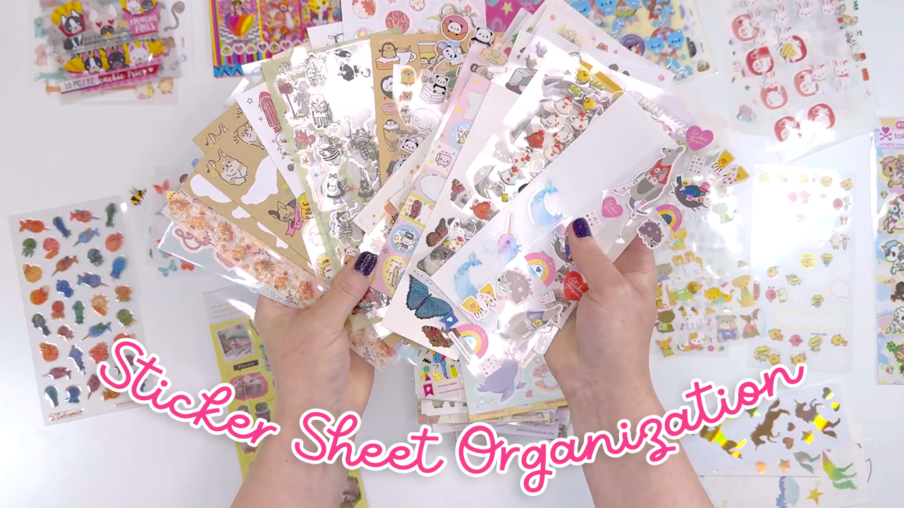 How to organize a large sticker sheet collection