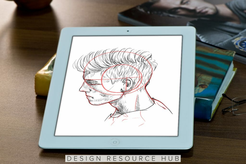 Procreate Drawing Guides: Men Portrait Poses - The Design Resource Hub
