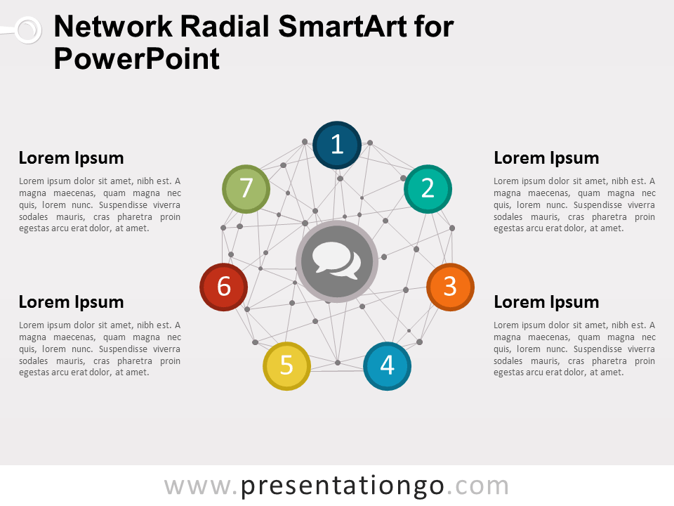 Network Radial SmartArt For PowerPoint PresentationGO