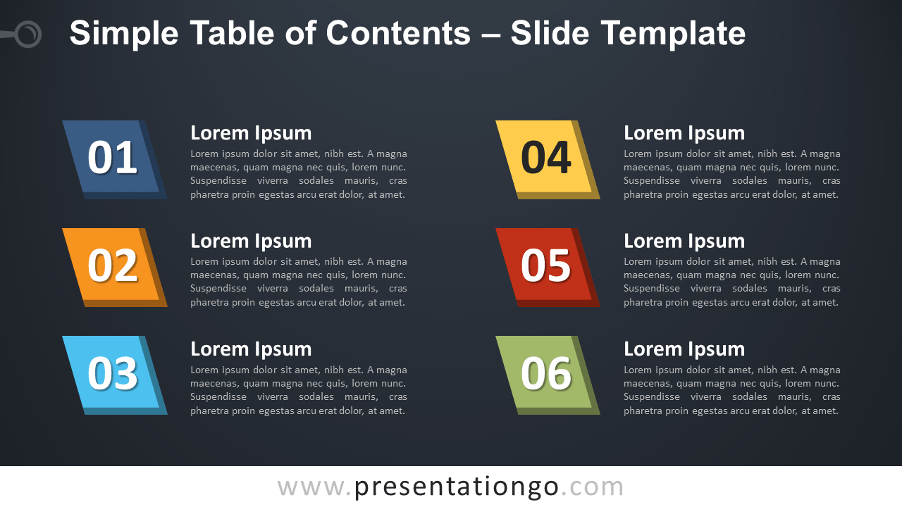 Table Of Contents PPT