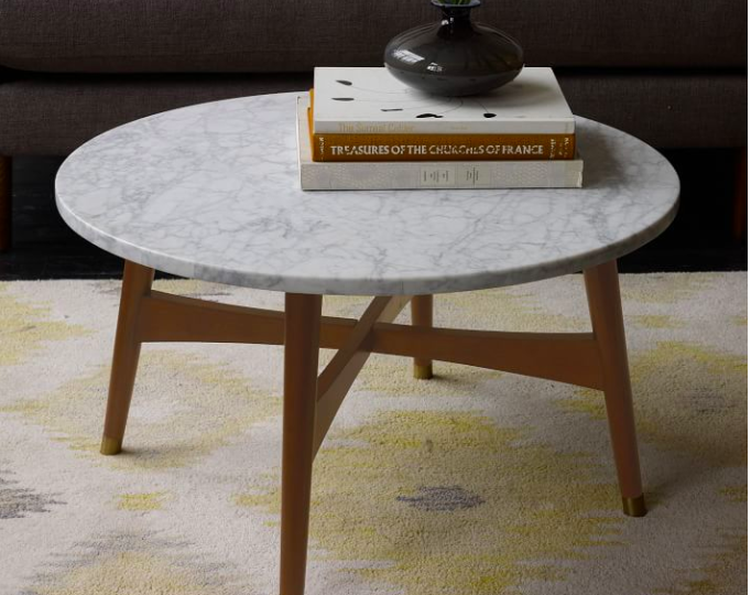 West elm round marble coffee table store