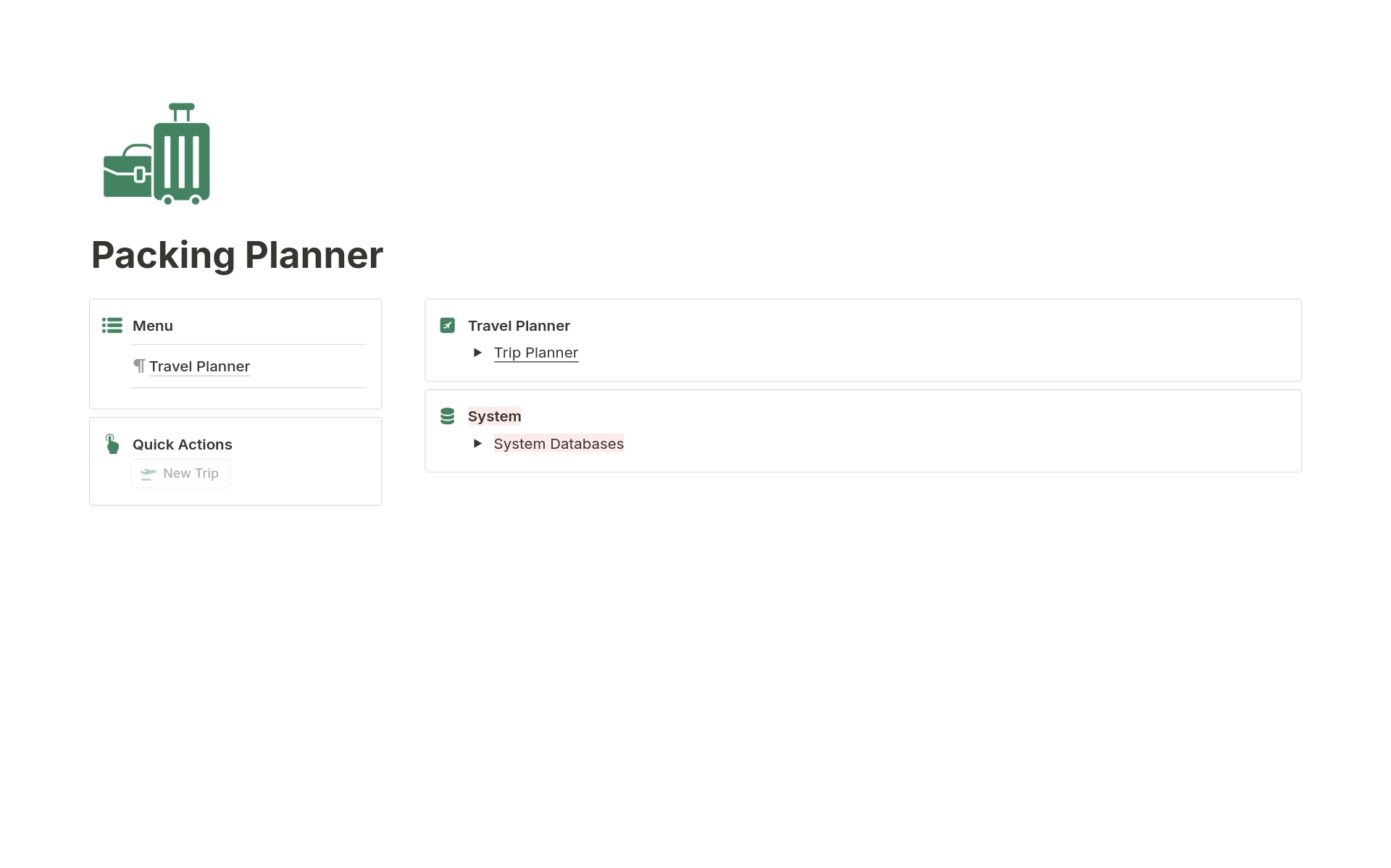 Packing Planner Template by N0tion4Life | Notion Marketplace