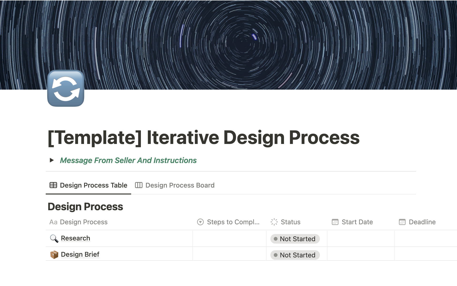 Iterative design process Template | Notion Marketplace