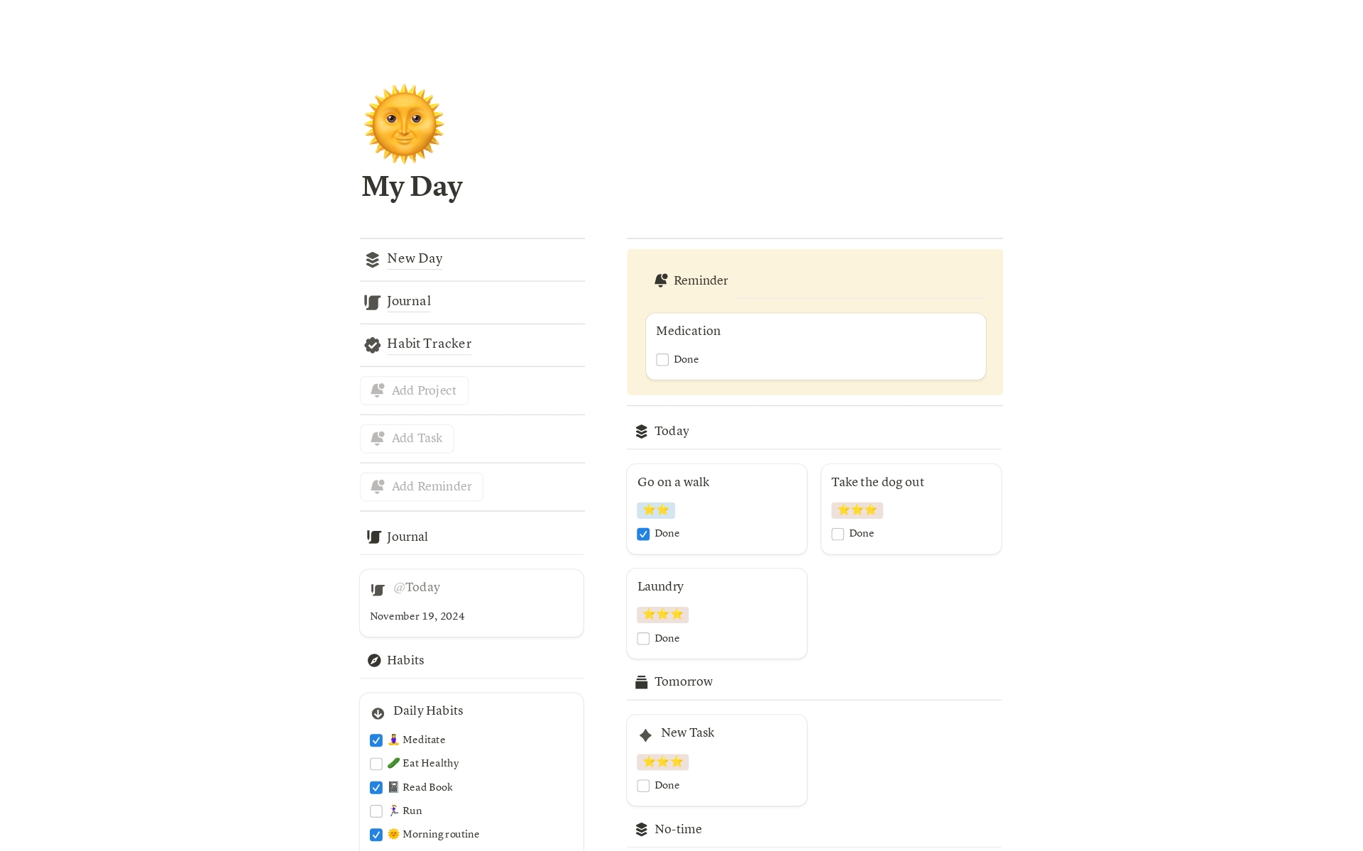 My Day Template | Notion Marketplace