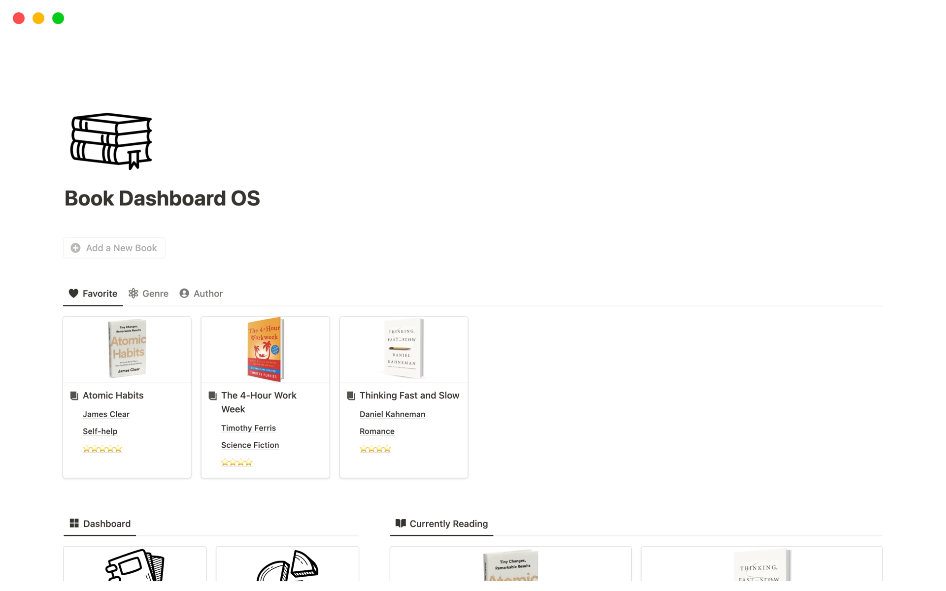 Book Dashboard OS Template by Thesauros | Notion Marketplace