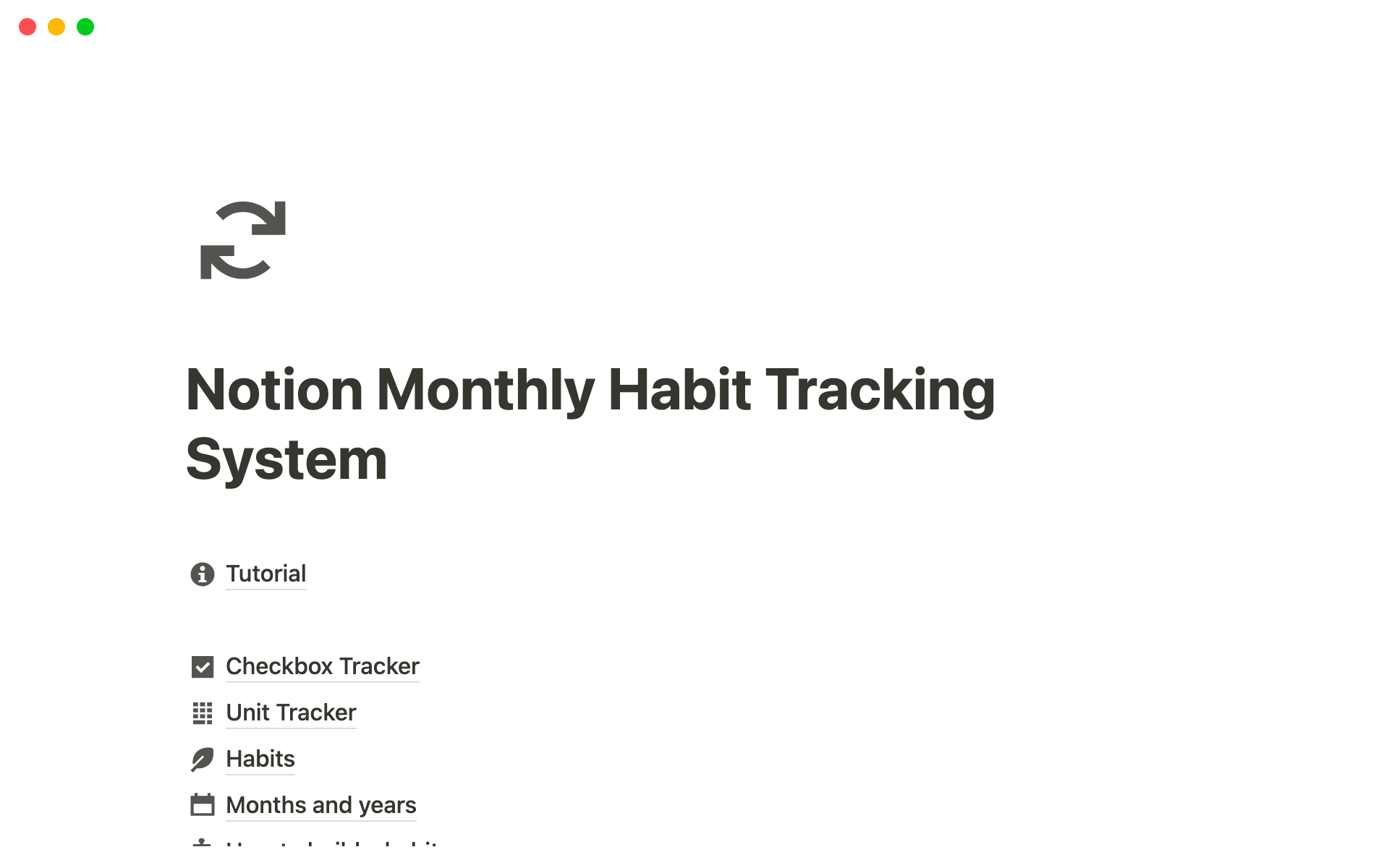 Notion Monthly Habit Tracking System Template | Notion Marketplace