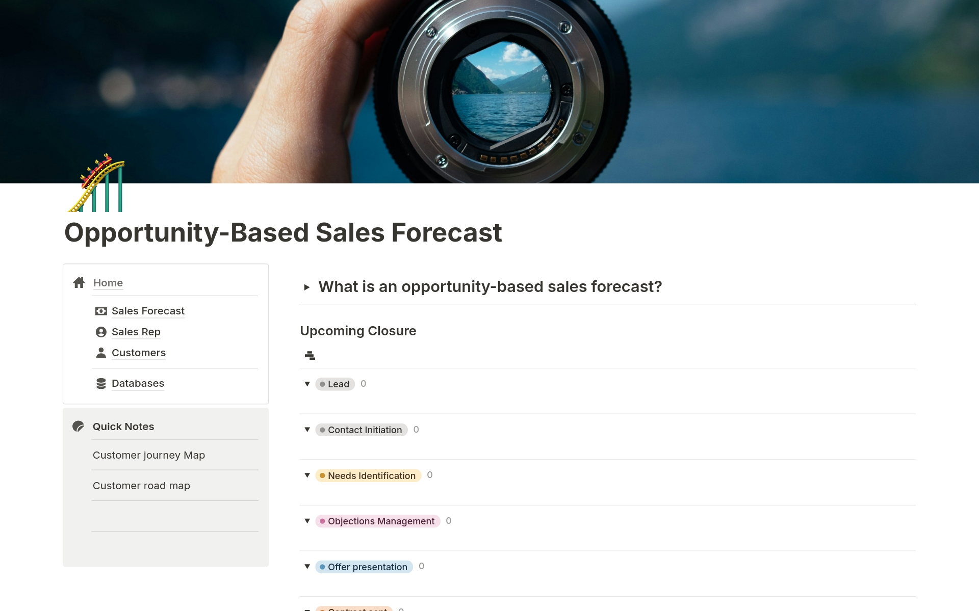 Opportunity Based Sales Forecasting Template Notion Marketplace