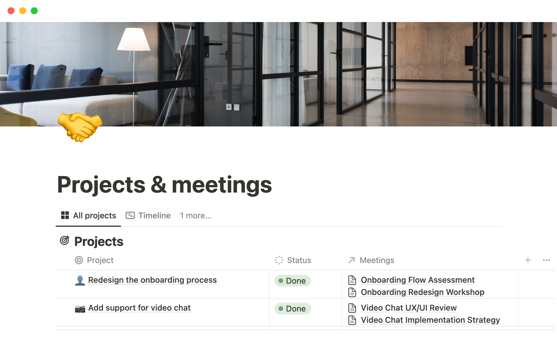 Projects & meetings Template by Notion | Notion Marketplace