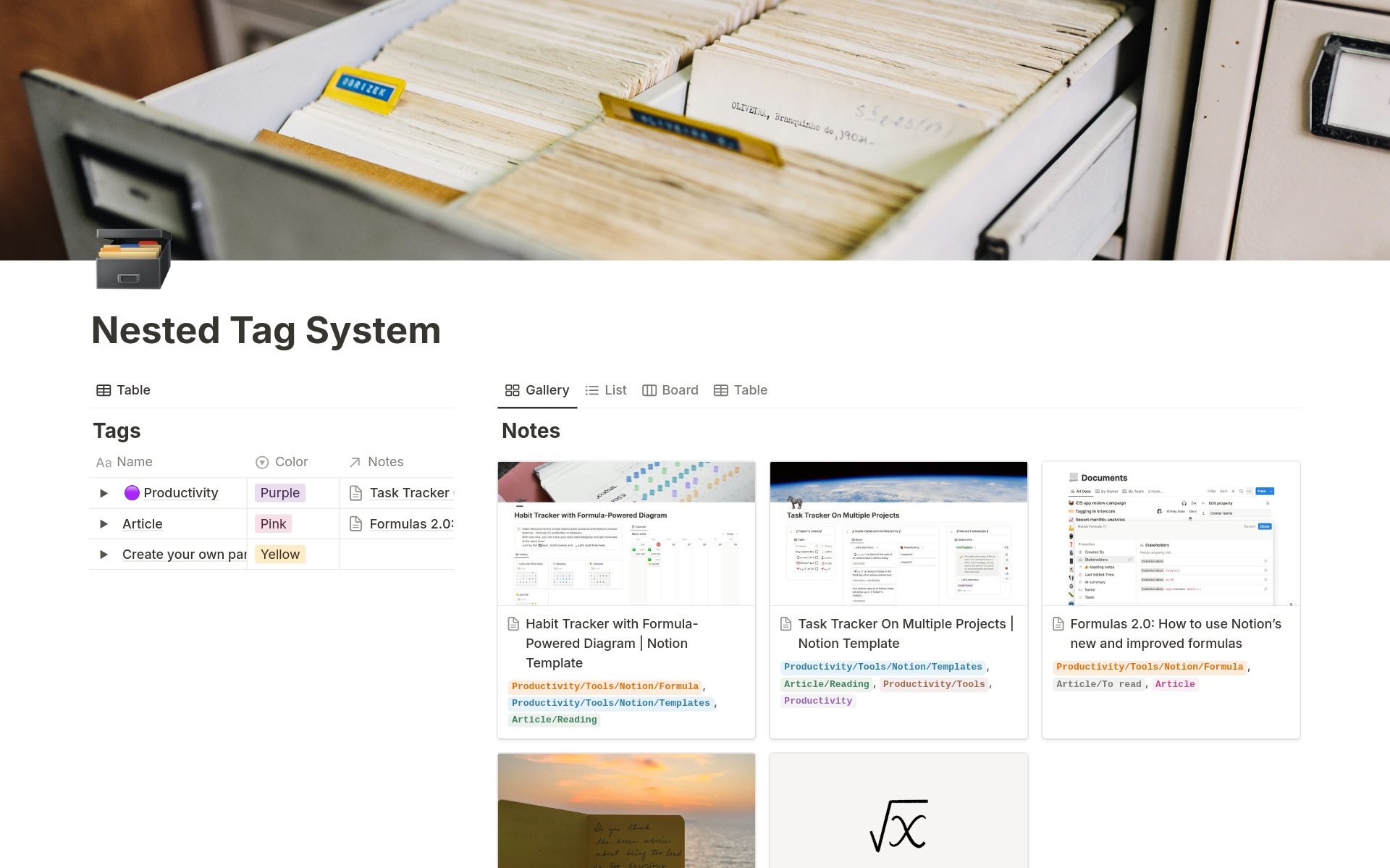 Nested Tag System Template by Mistral | Notion Marketplace