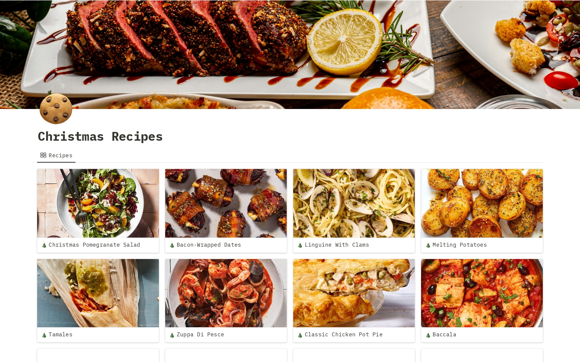 Holiday Recipe Book Template | Notion Marketplace