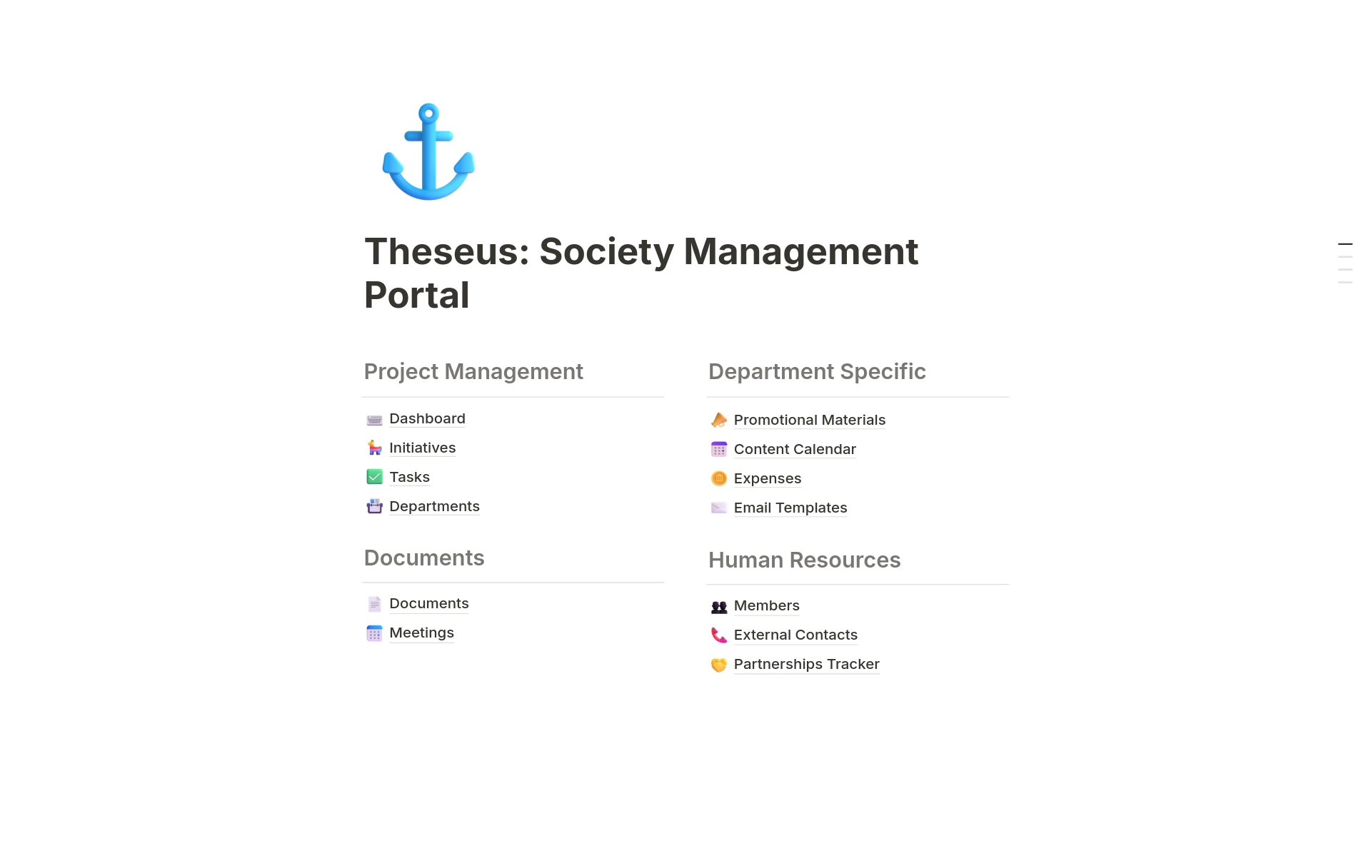 Theseus: Student Society Management Portal Template by Saad Hasnain ...