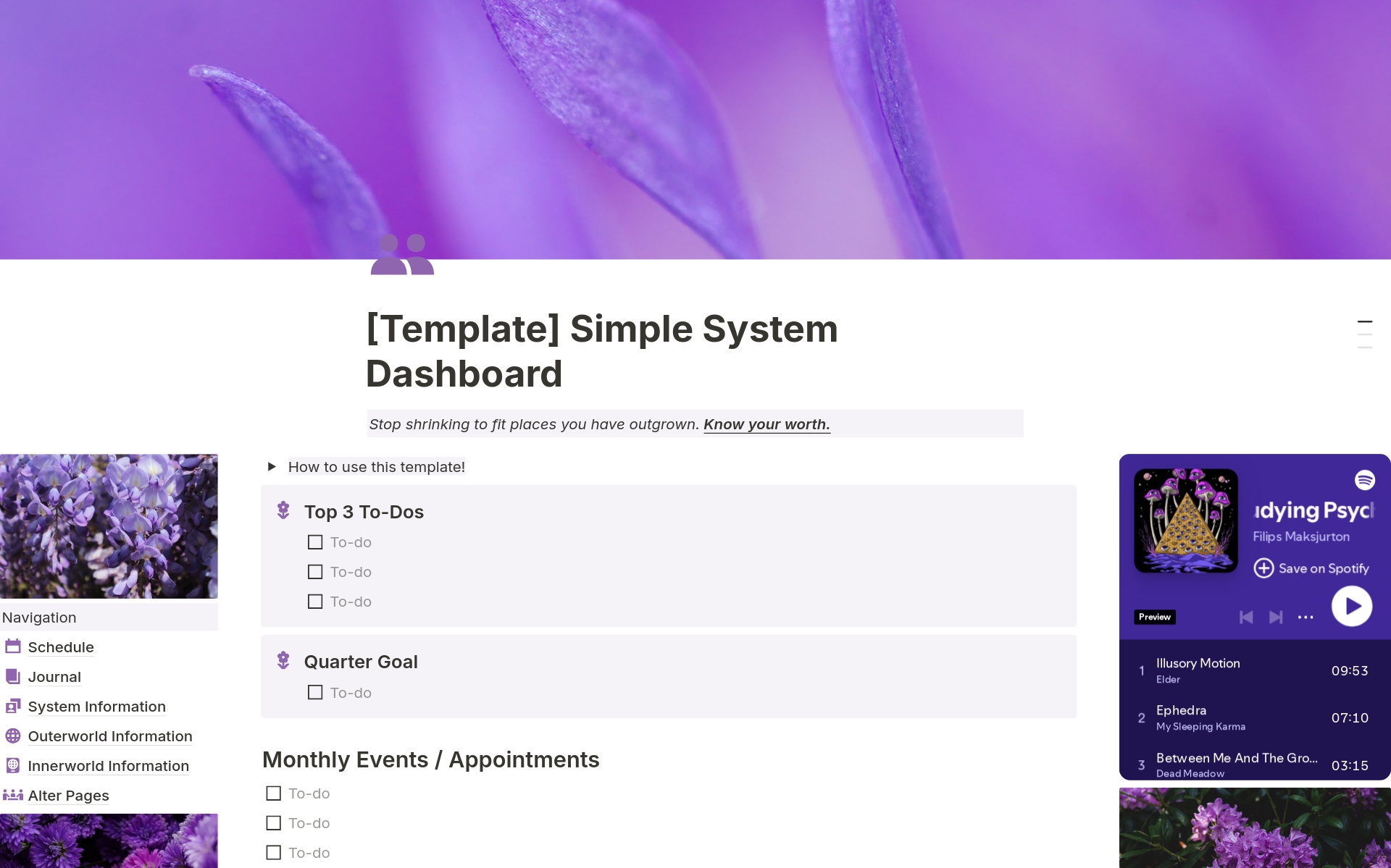 Simple System Dashboard Template | Notion Marketplace