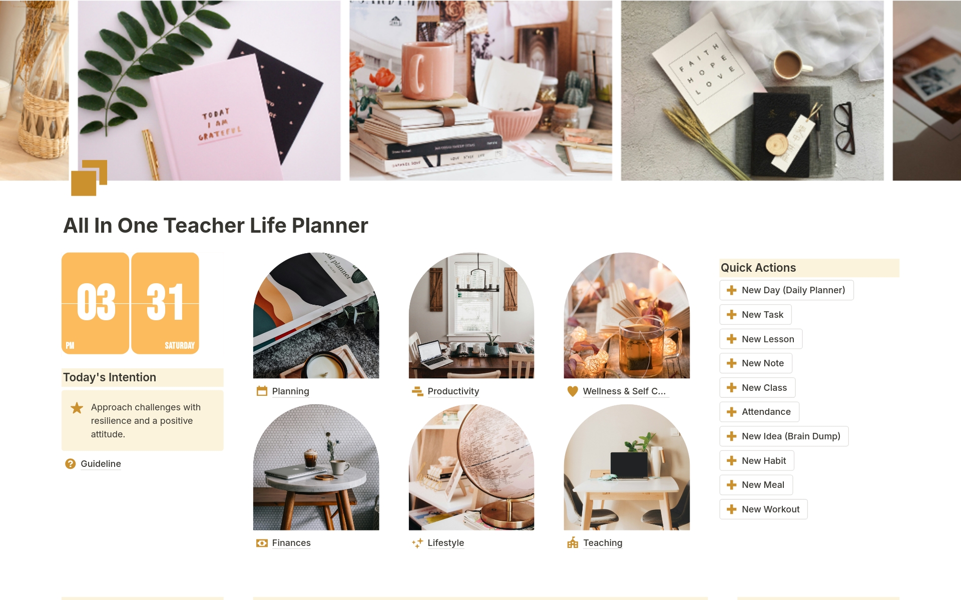 All in One Teacher Life Planner Template by Creative Koala | Notion ...