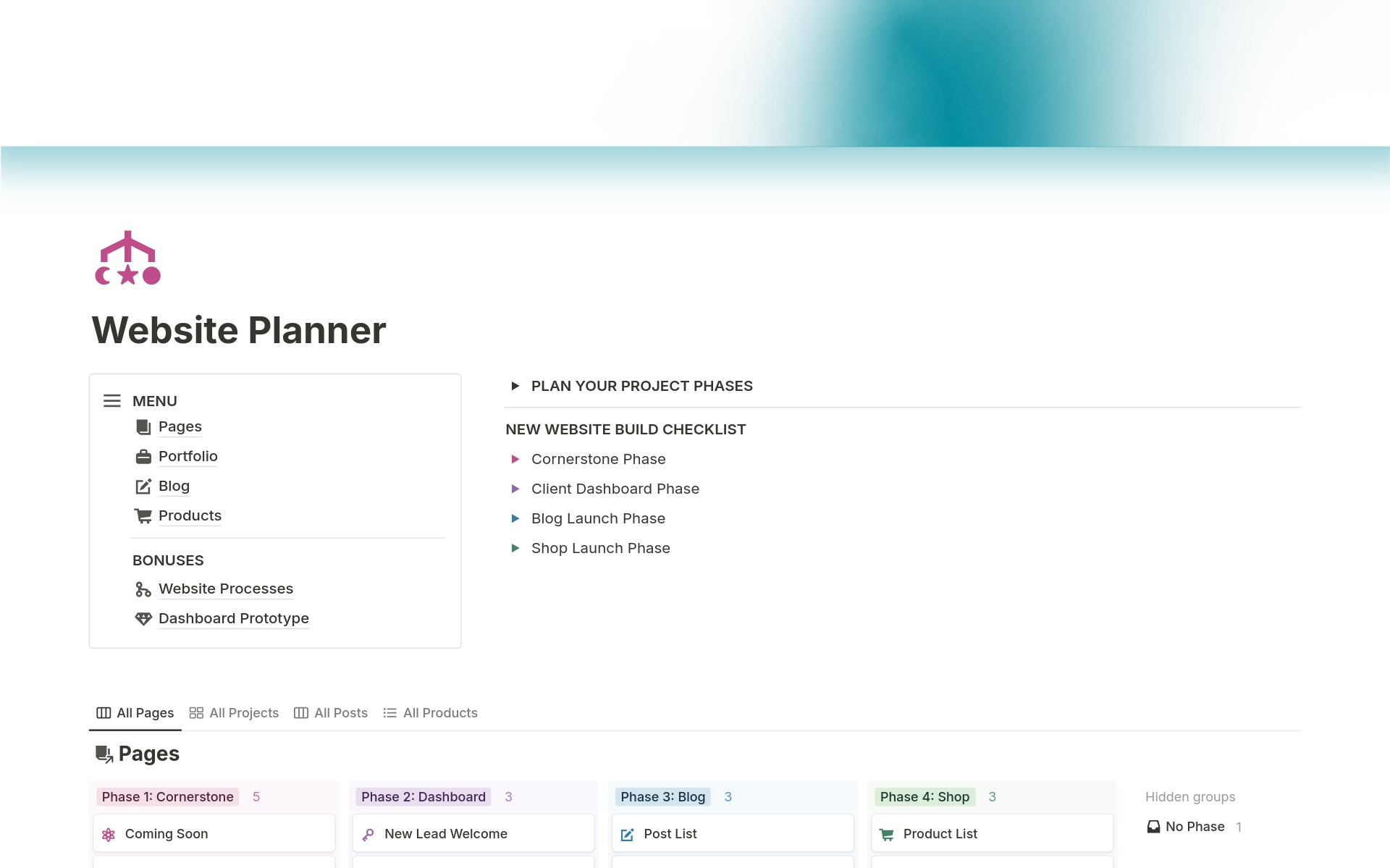 Website Planner for Creatives Template | Notion Marketplace