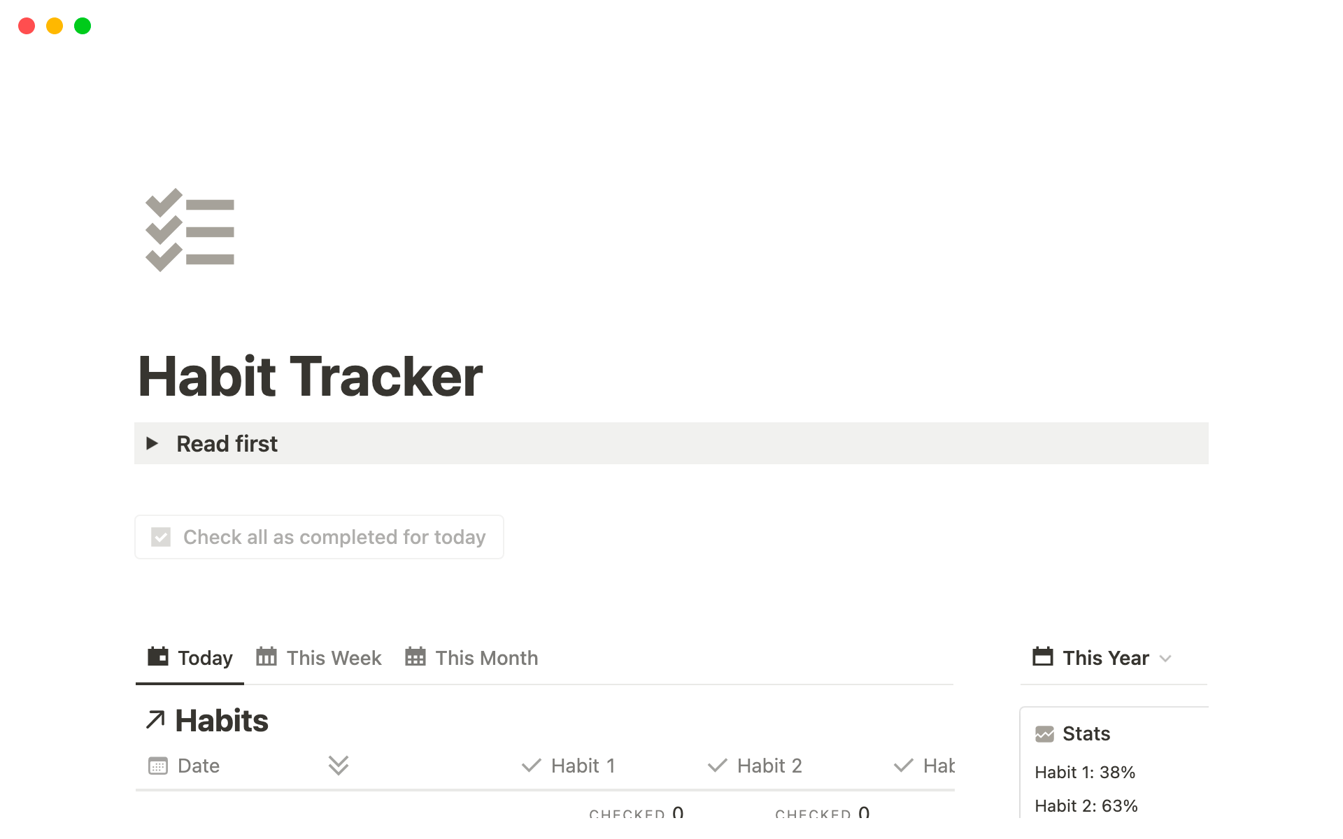 Notion Habit Tracker Template Notion Marketplace 2069