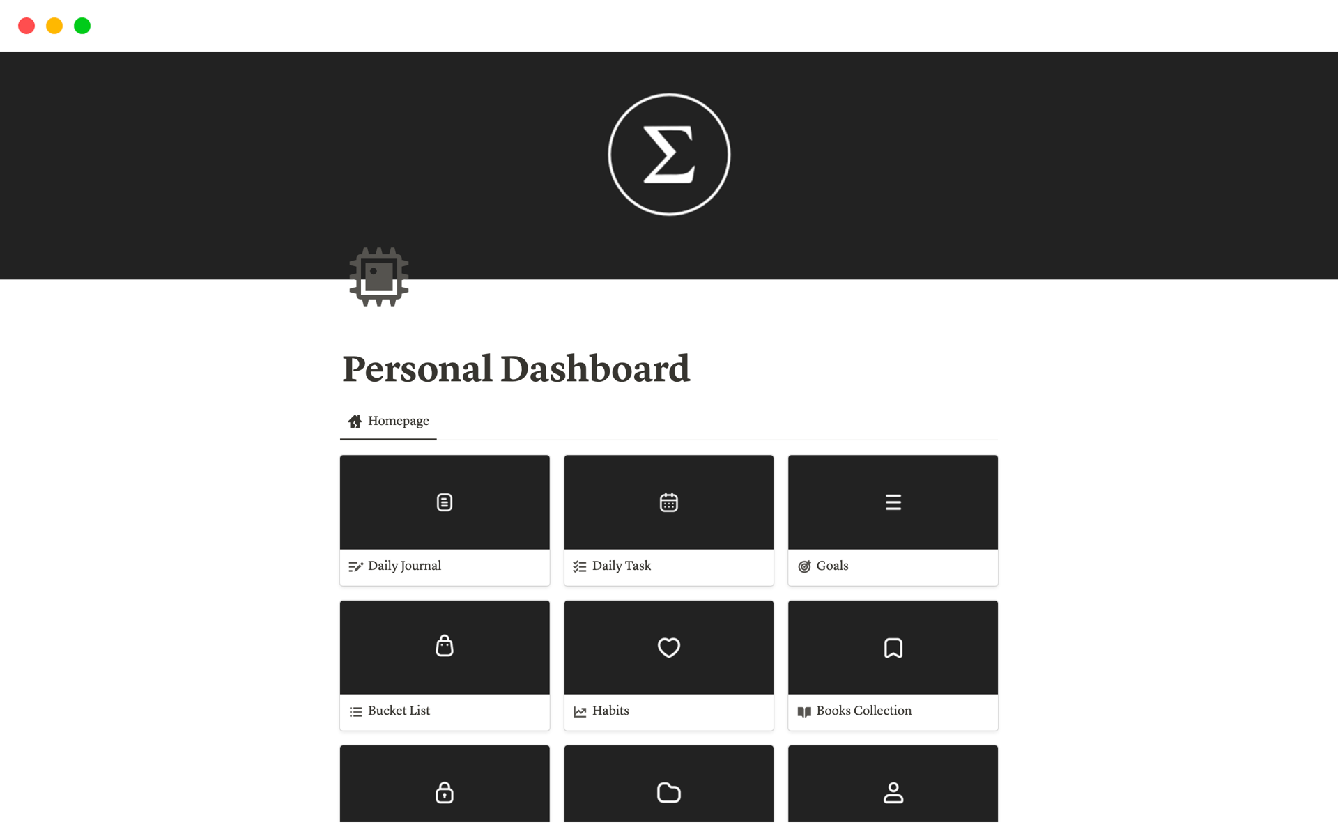 Notion Personal Dashboard Template | Notion Marketplace