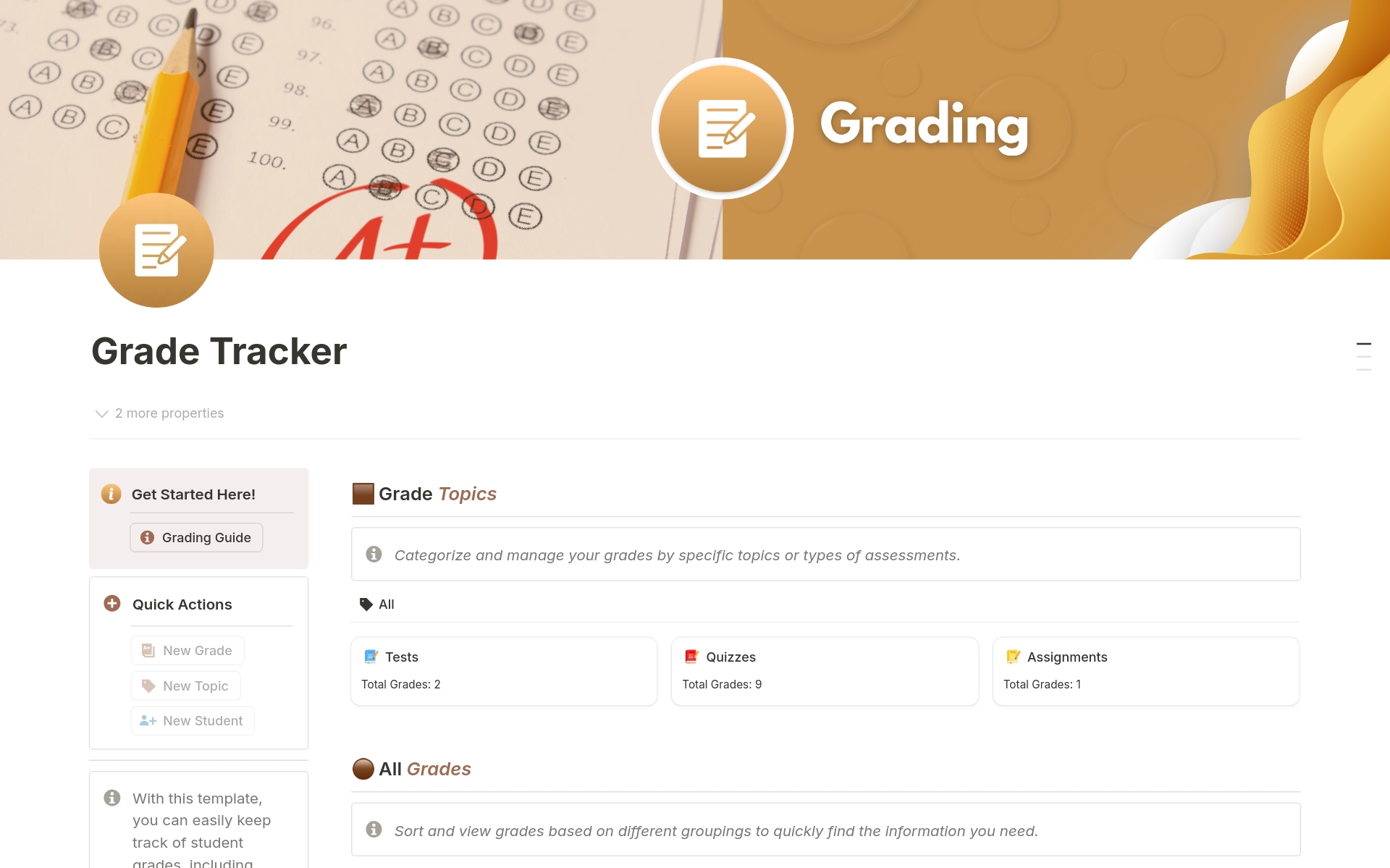 Student Grade Tracker & Gradebook Template by Milo | Notion4Teachers ...