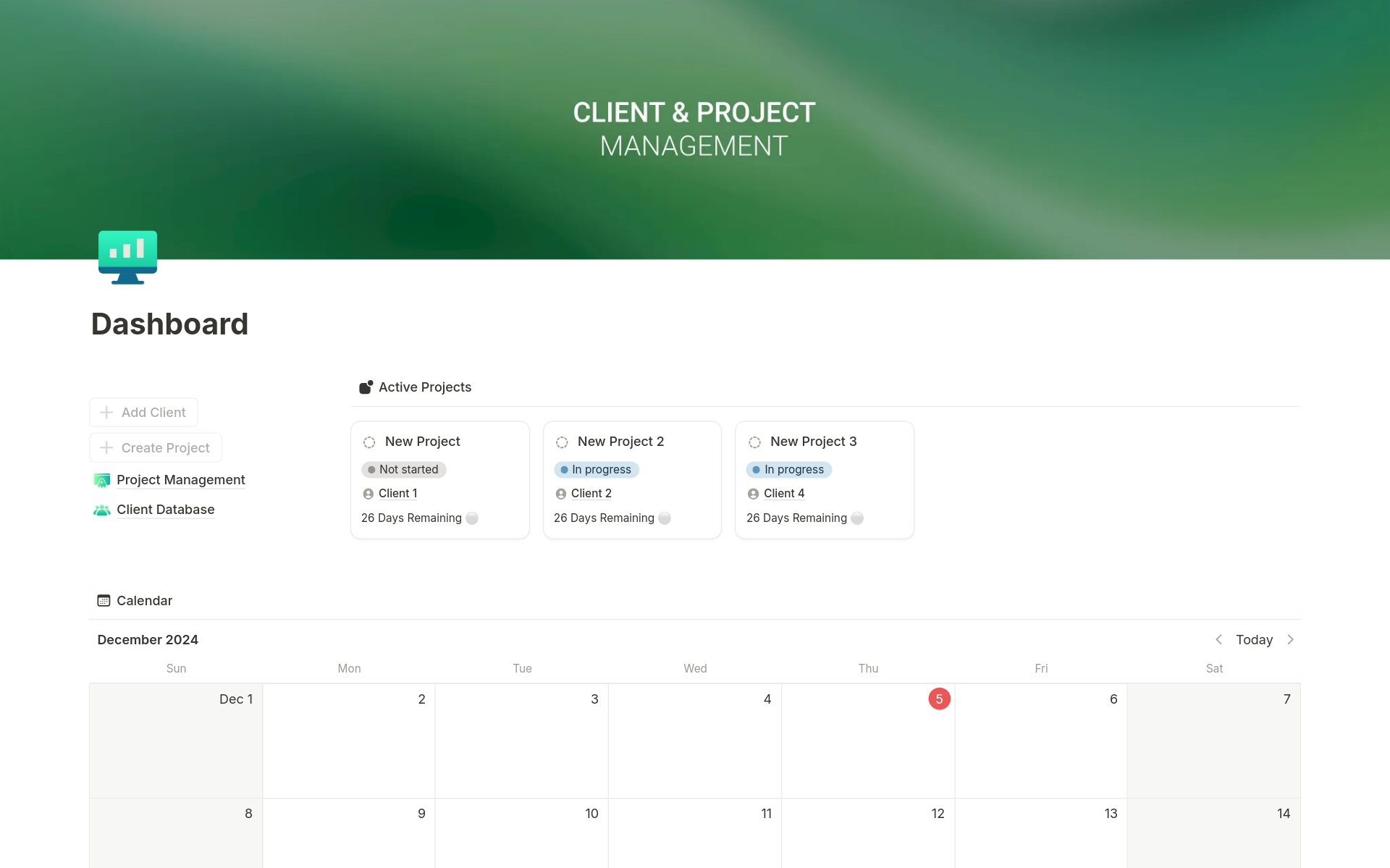 Client & Project Management OS Template by Murad | Notion Marketplace