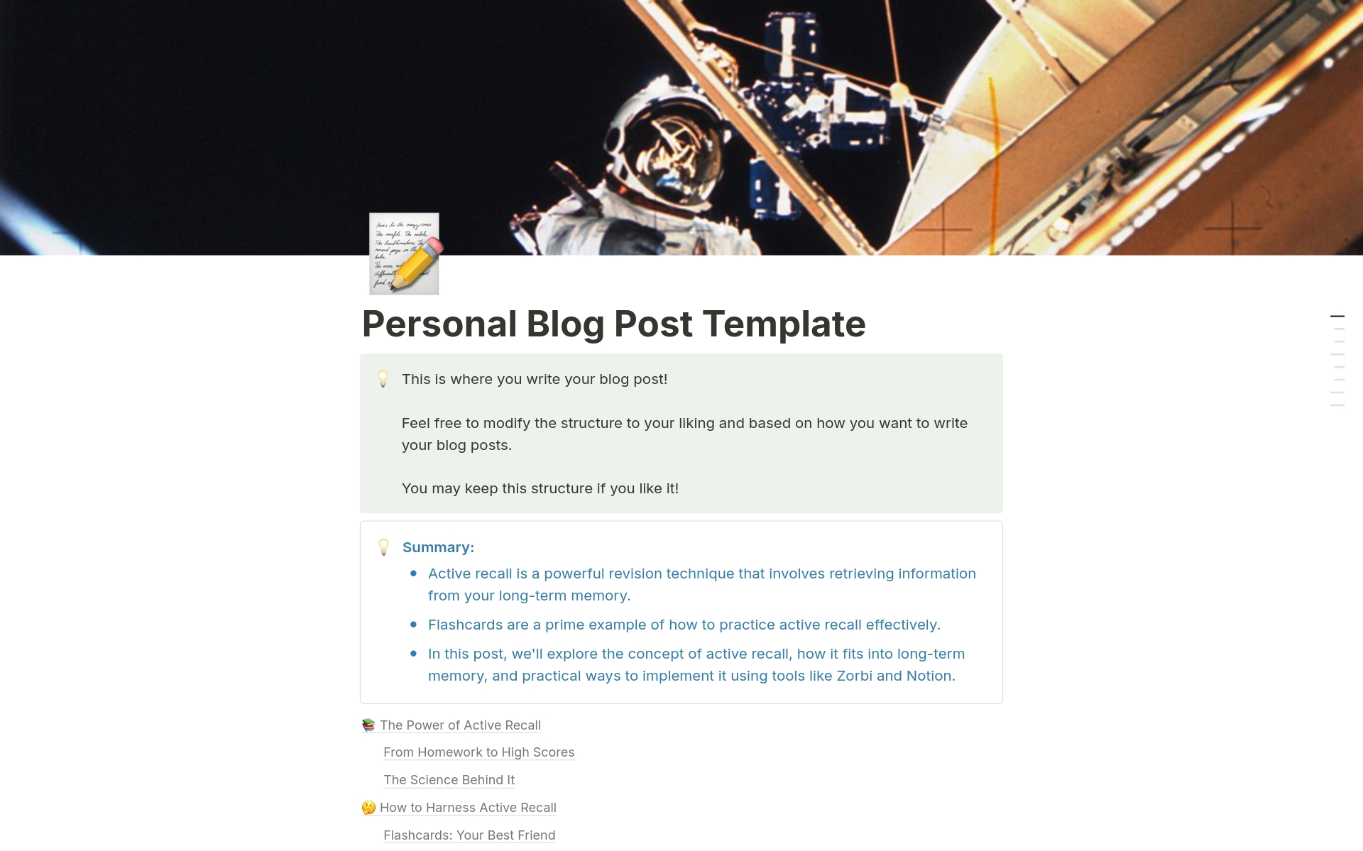 Personal Blog Post Template | Notion Marketplace