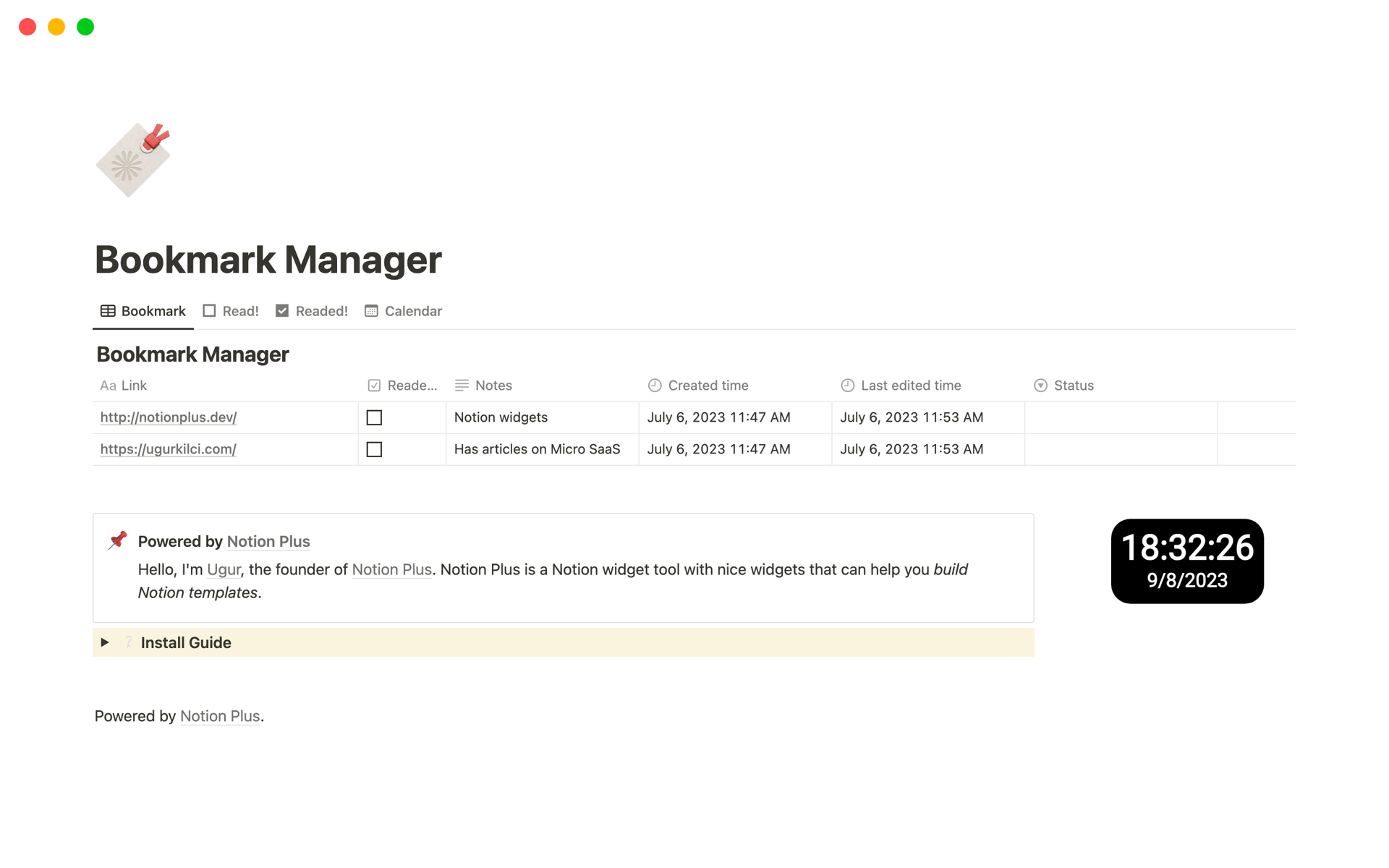 Online Bookmark Manager | Bookmark Organizer Template | Notion Marketplace