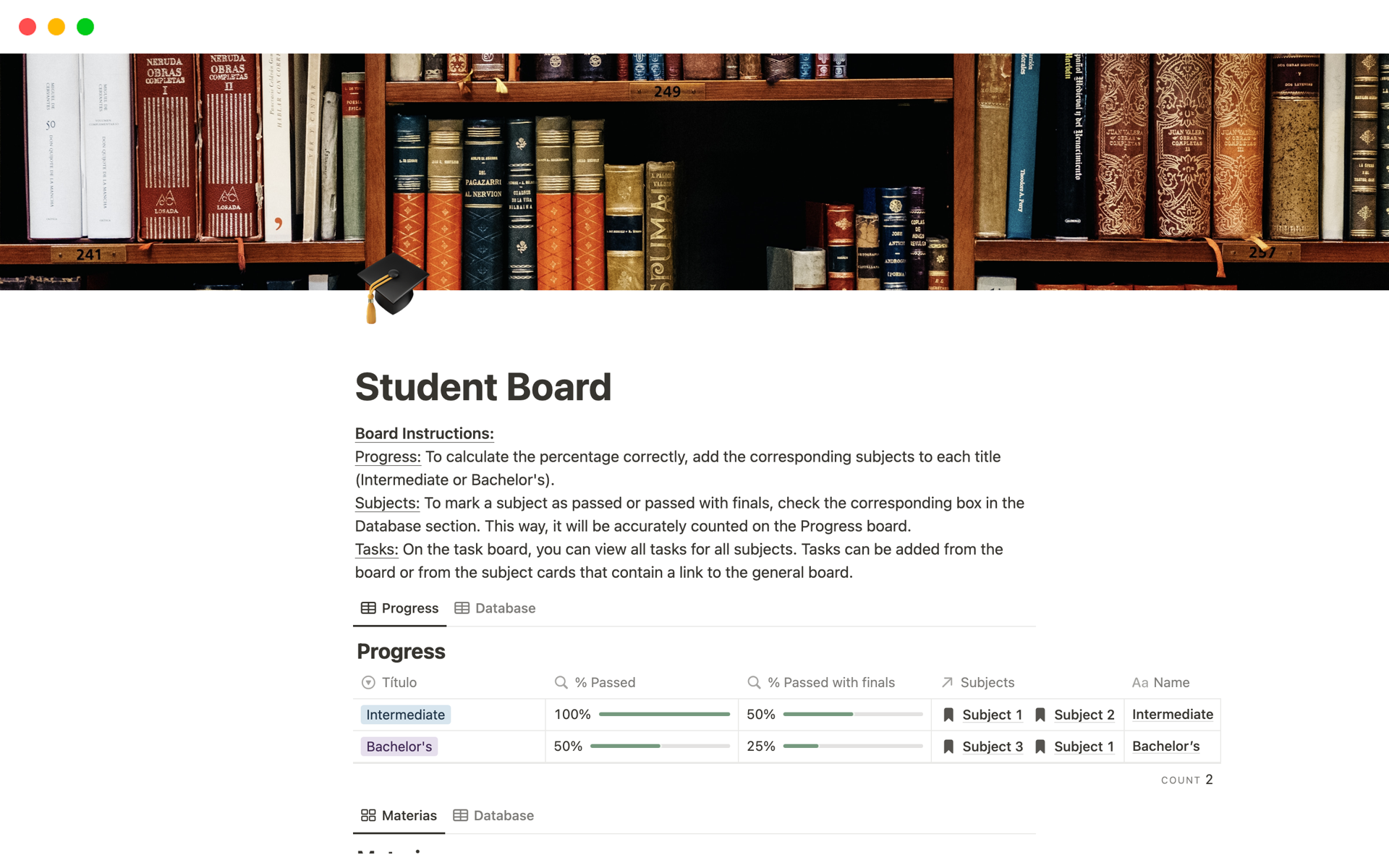 Student Board Template by Luli | Notion Marketplace