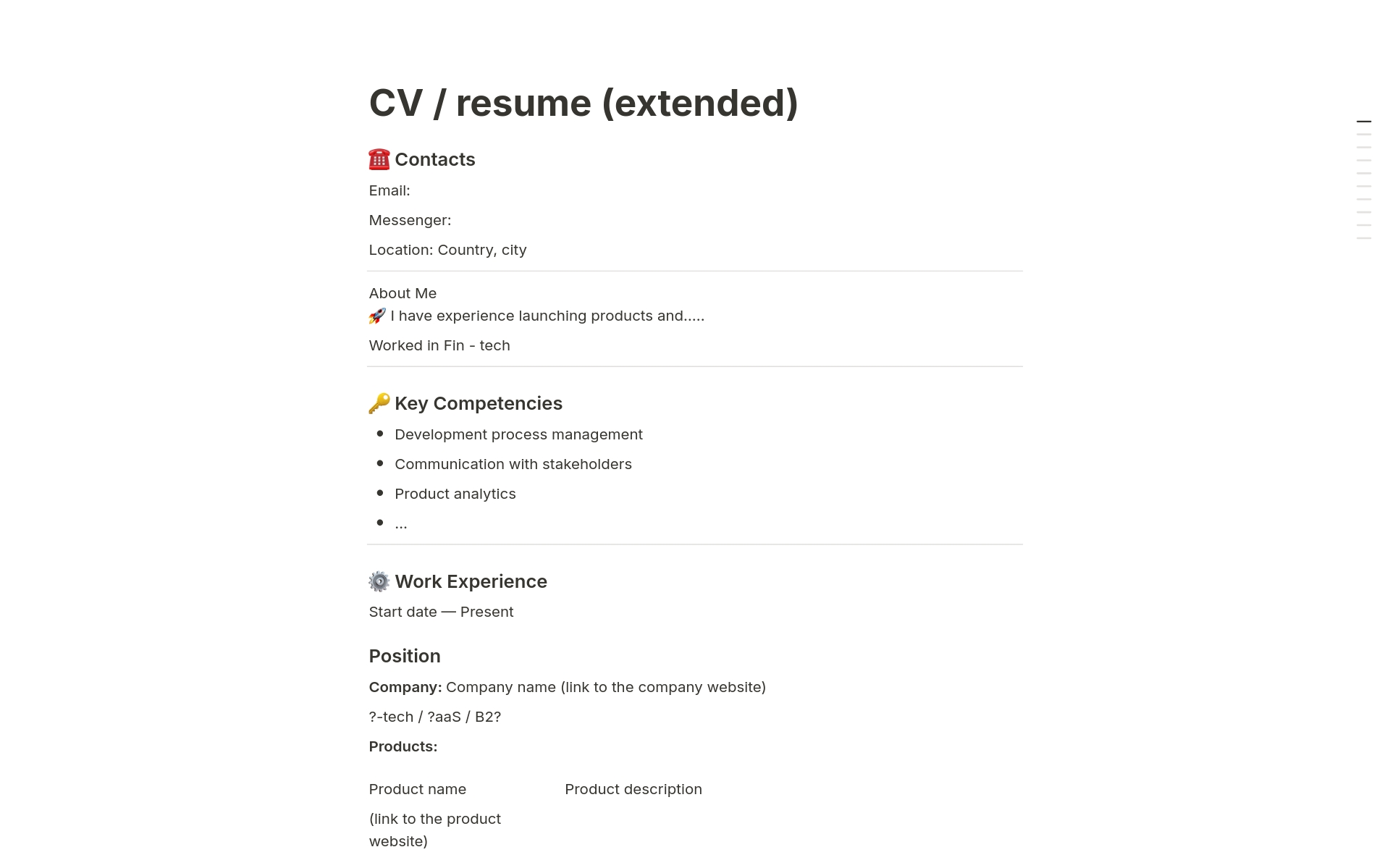 CV / resume (extended) Template by Ivan SKS | Notion Marketplace