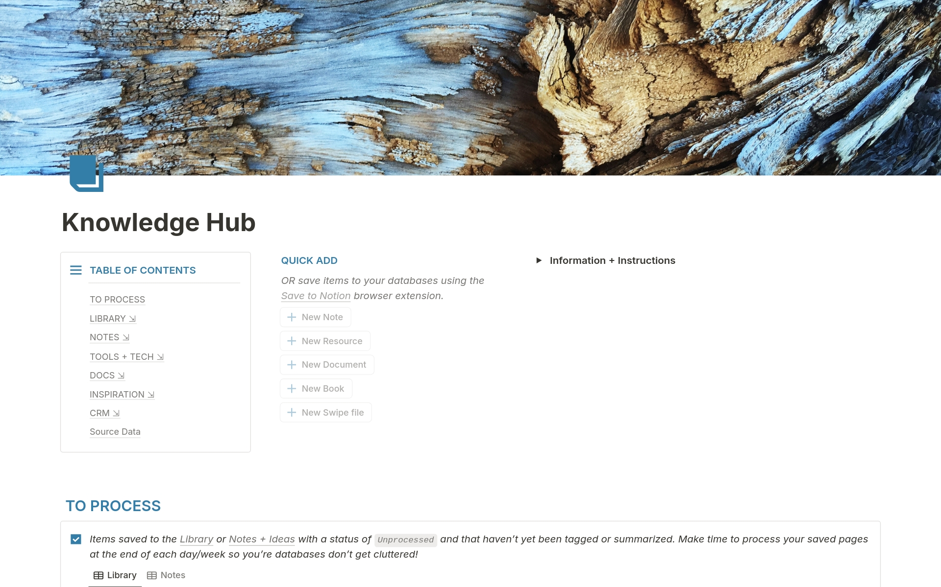 Knowledge Hub Template by Marie Poulin | Notion Marketplace