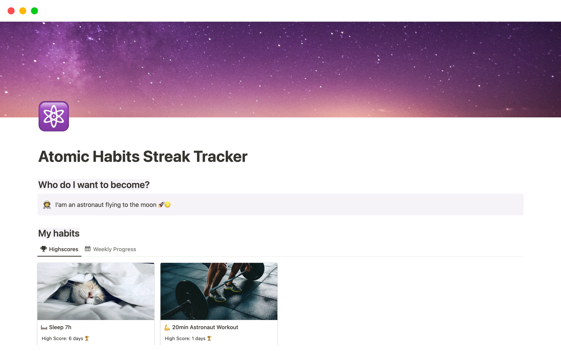 Atomic Habits Daily Streak Tracker Template Notion Marketplace 
