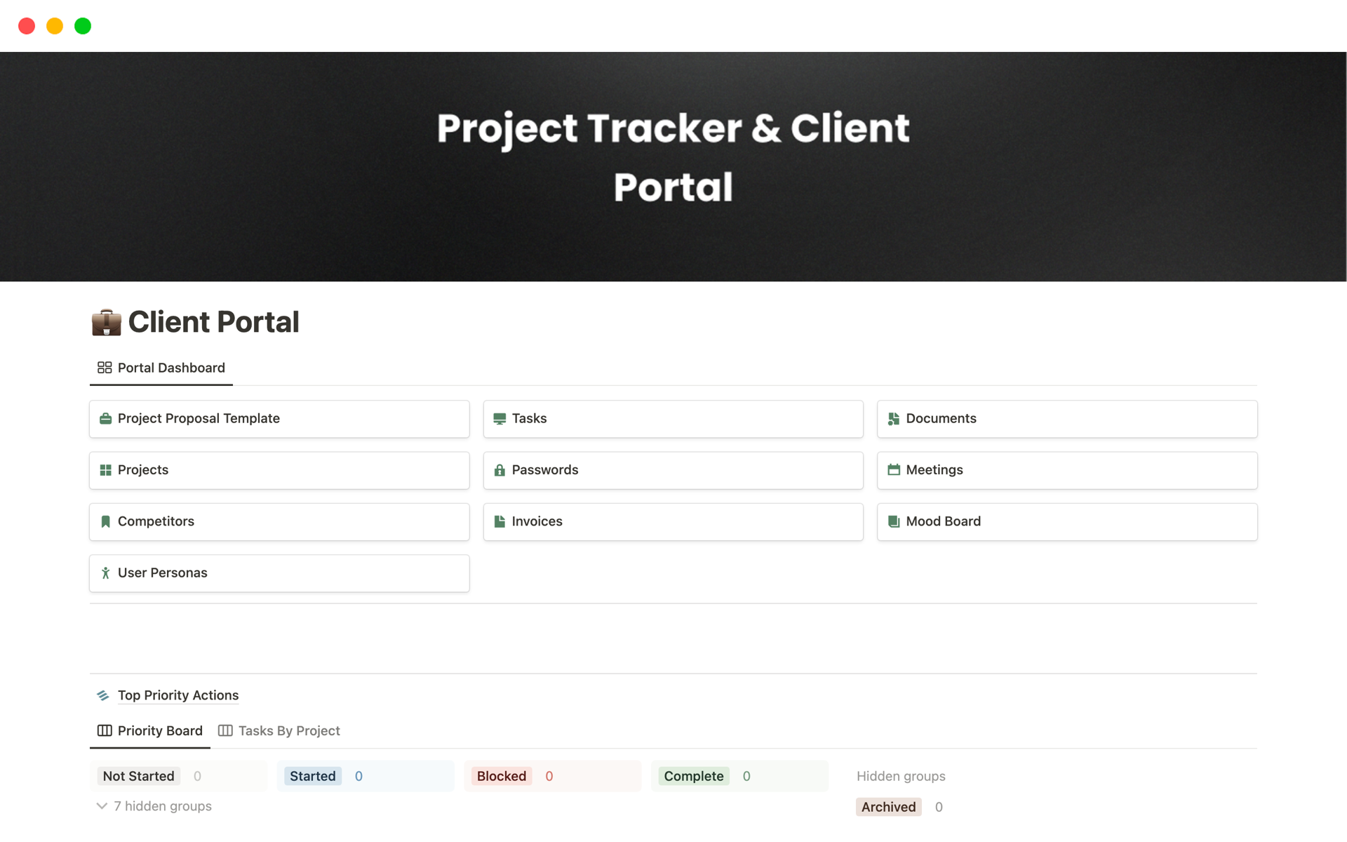 Client Portal Template by Lucas's notions | Notion Marketplace