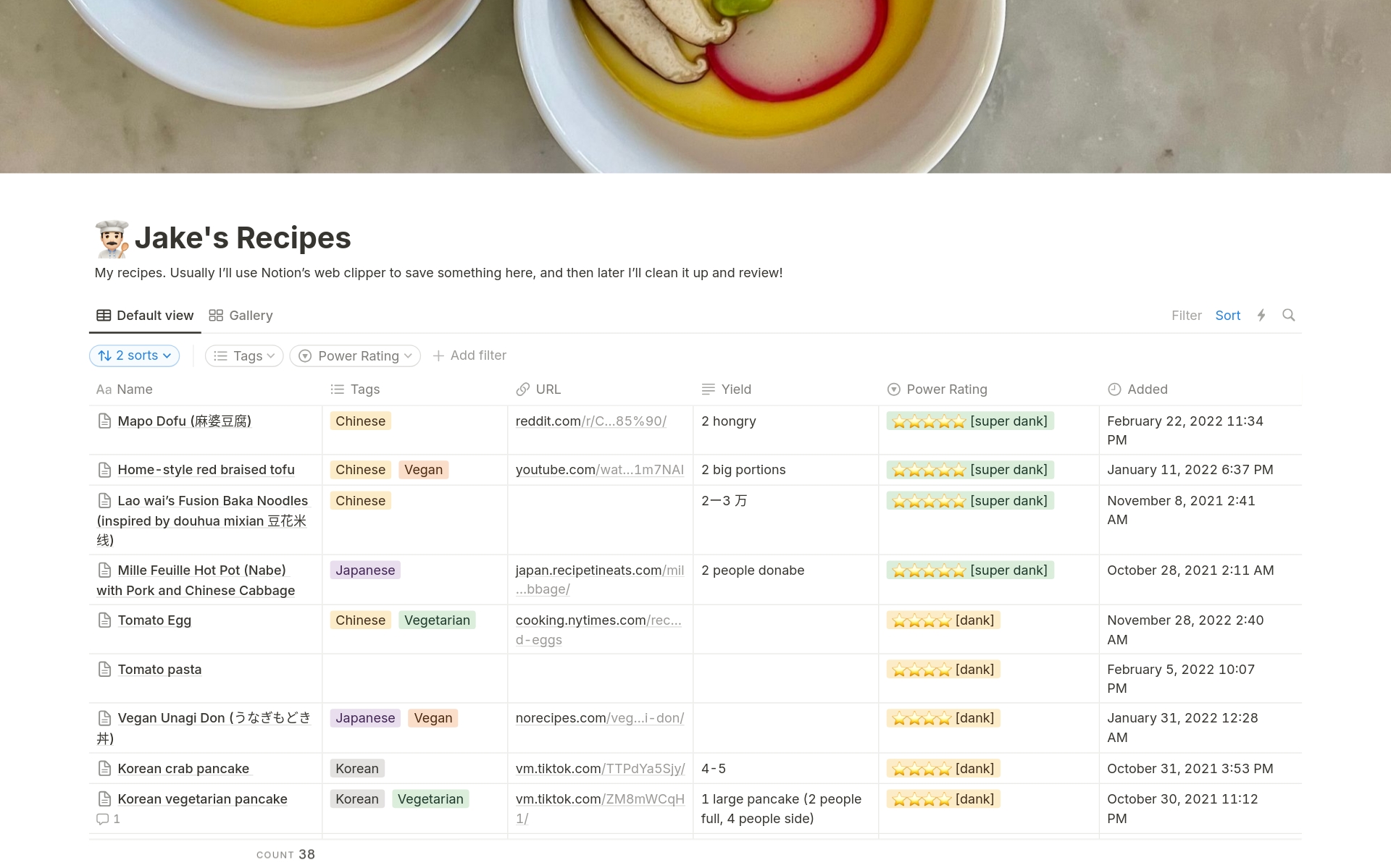 Recipes Database Template | Notion Marketplace