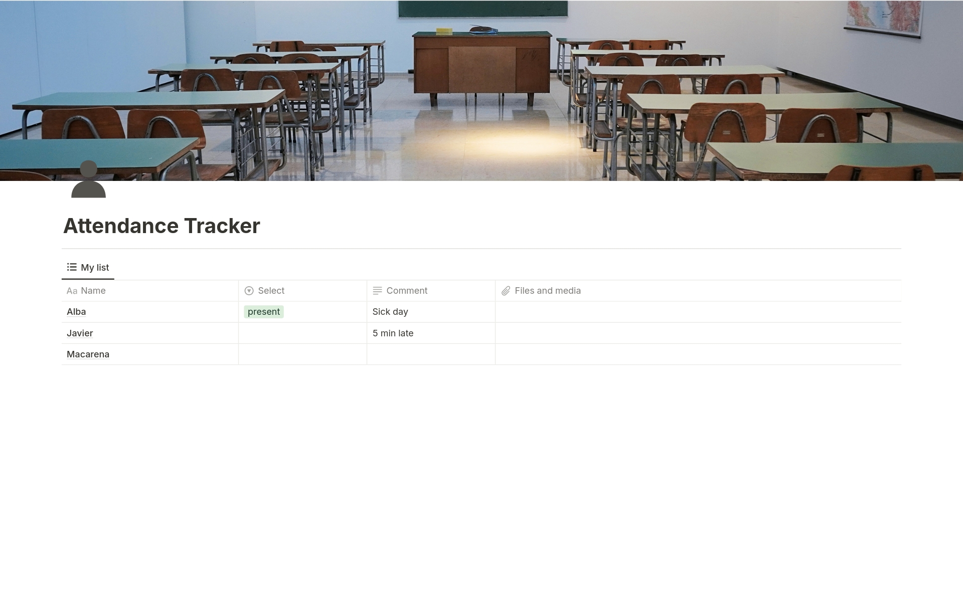 Attendance Tracker for Teachers Template | Notion Marketplace