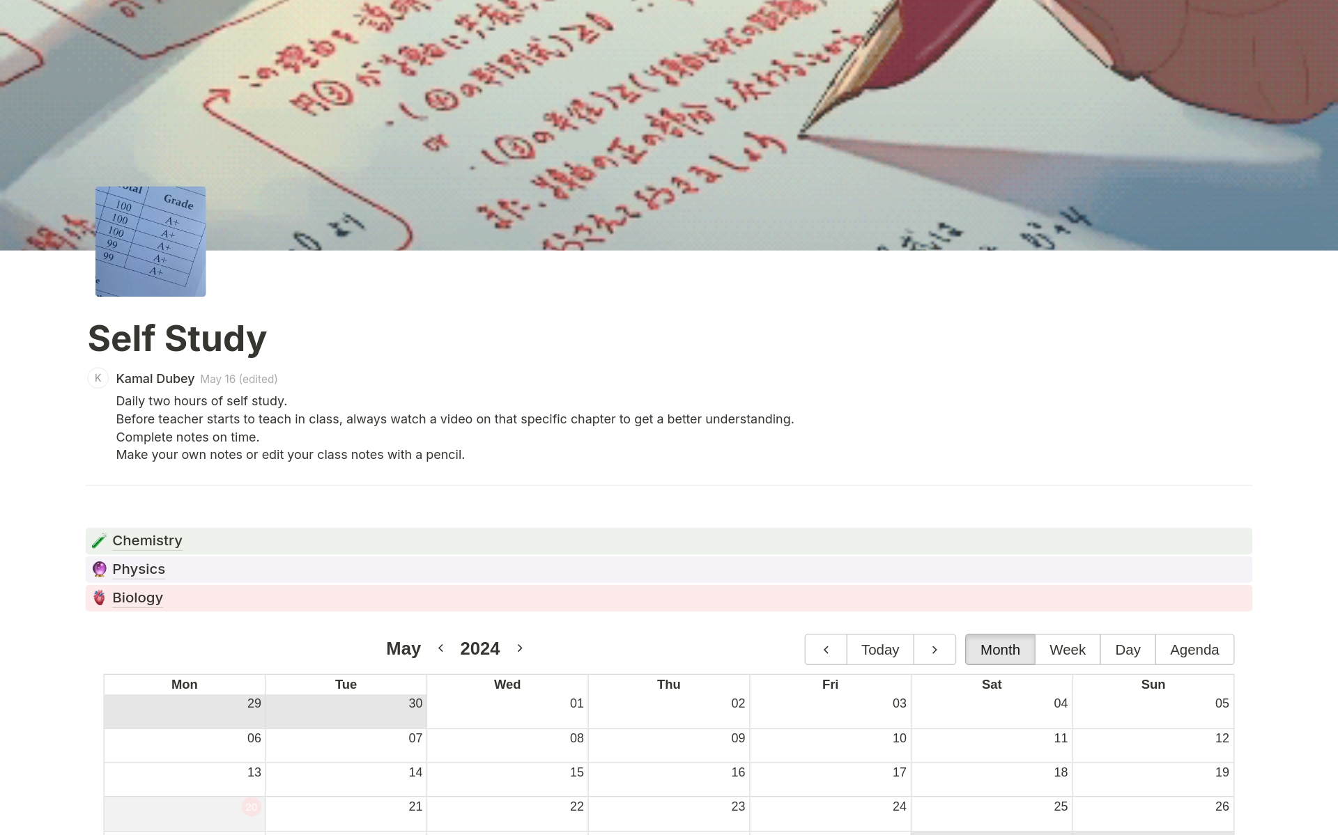 Self study Template | Notion Marketplace