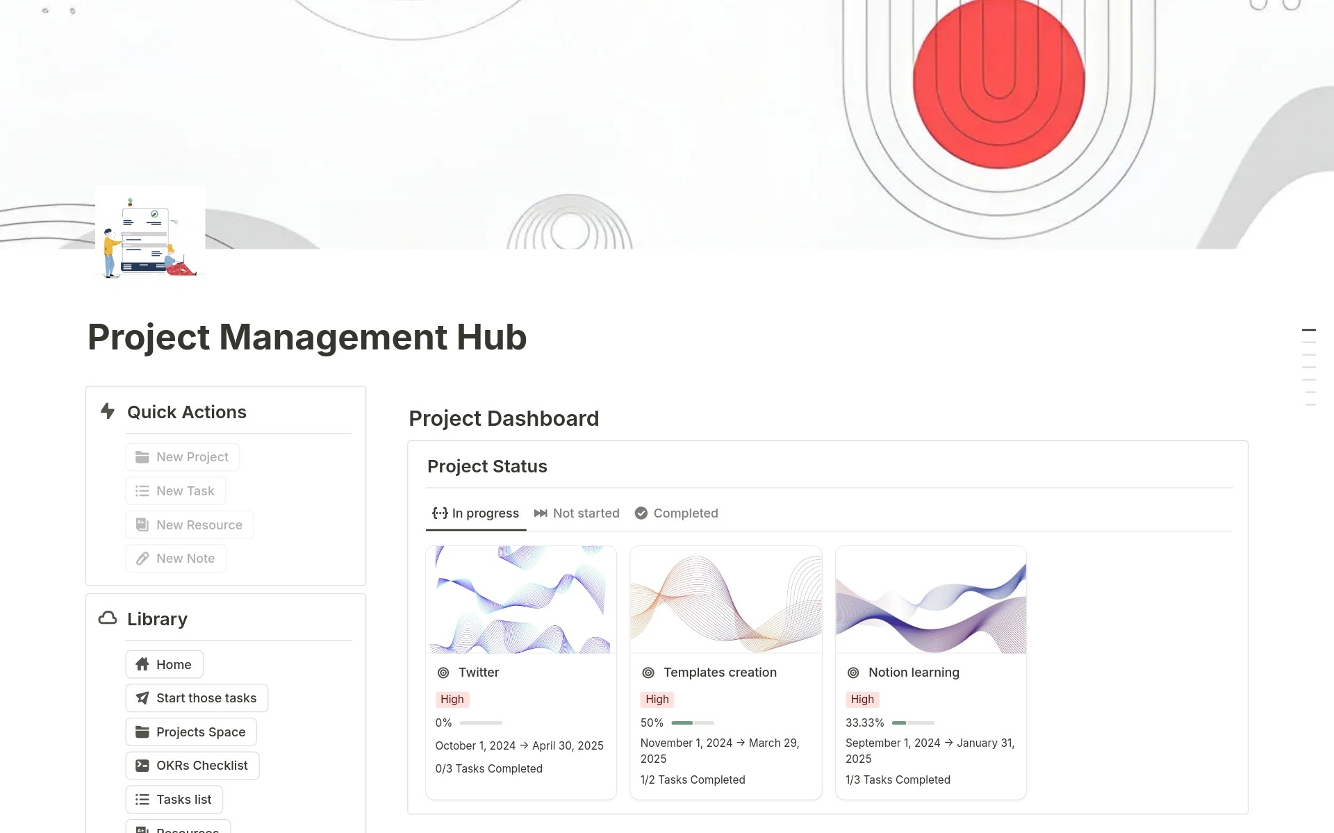 Project Management Hub Template | Notion Marketplace
