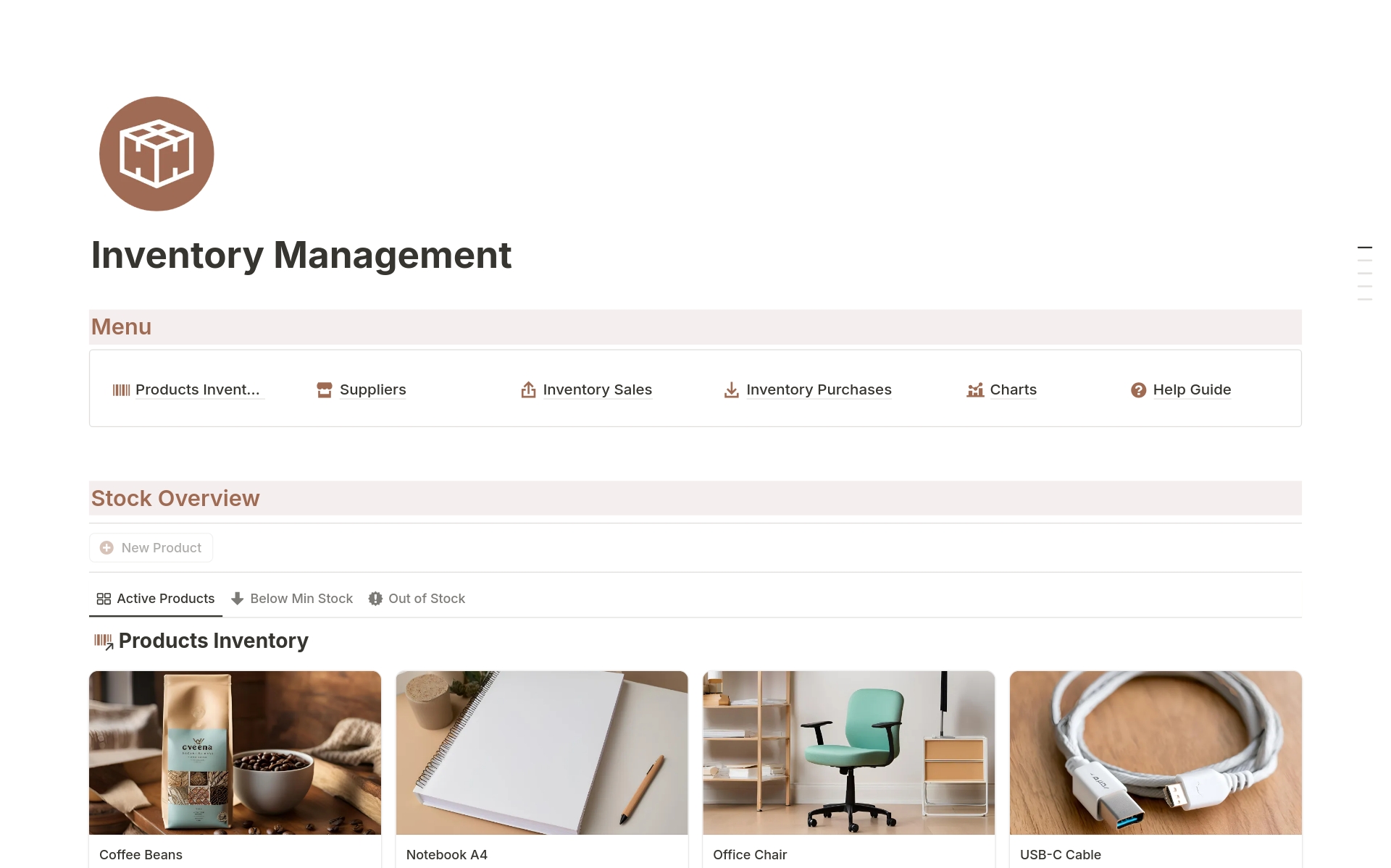 Inventory Management Template | Notion Marketplace
