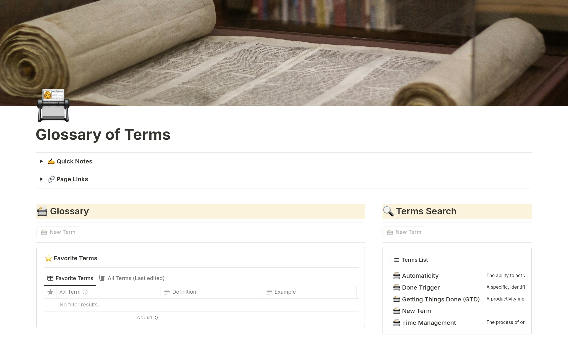 Glossary of Terms: Term builder for a dictionary Template by Bradley J ...