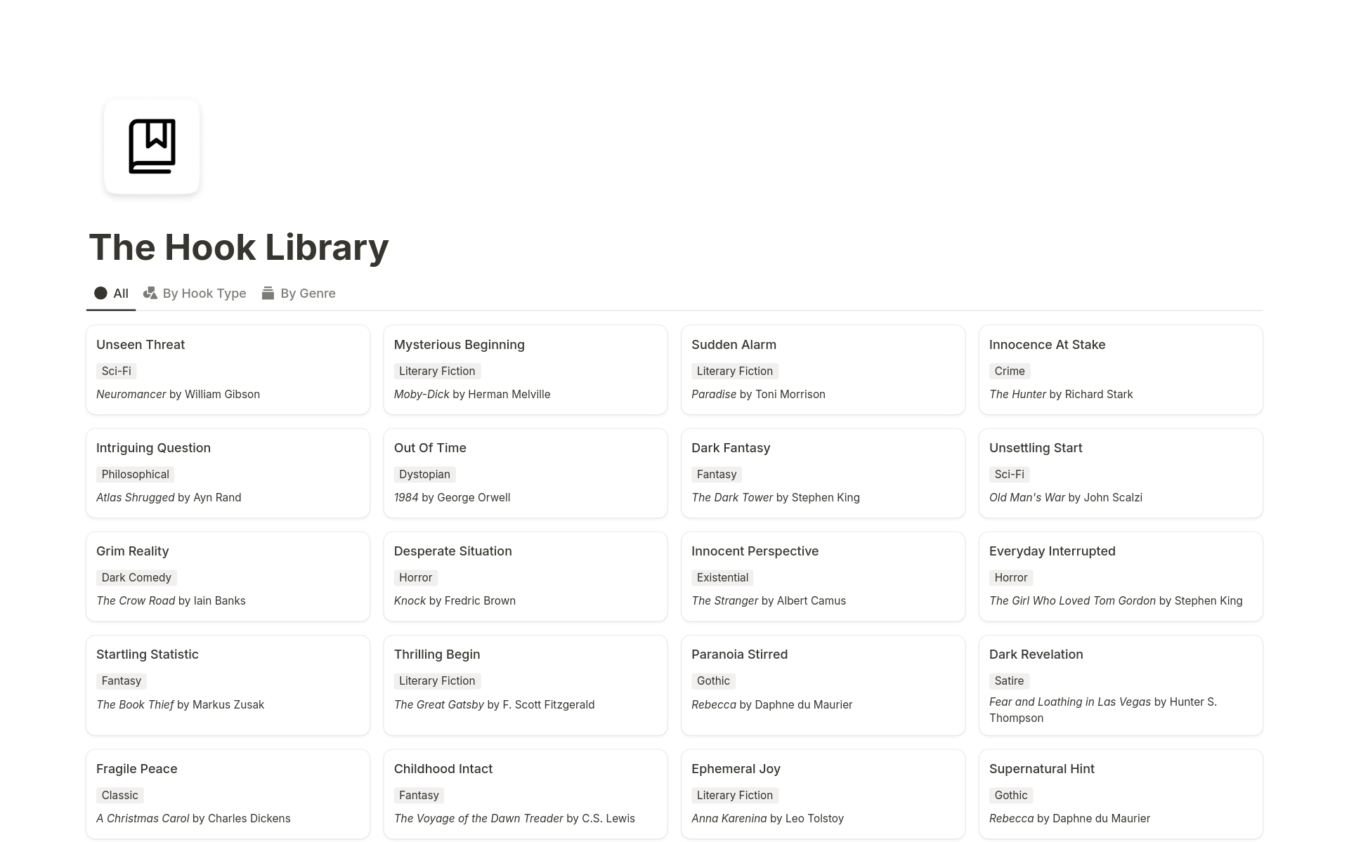 The Hook Library Template | Notion Marketplace