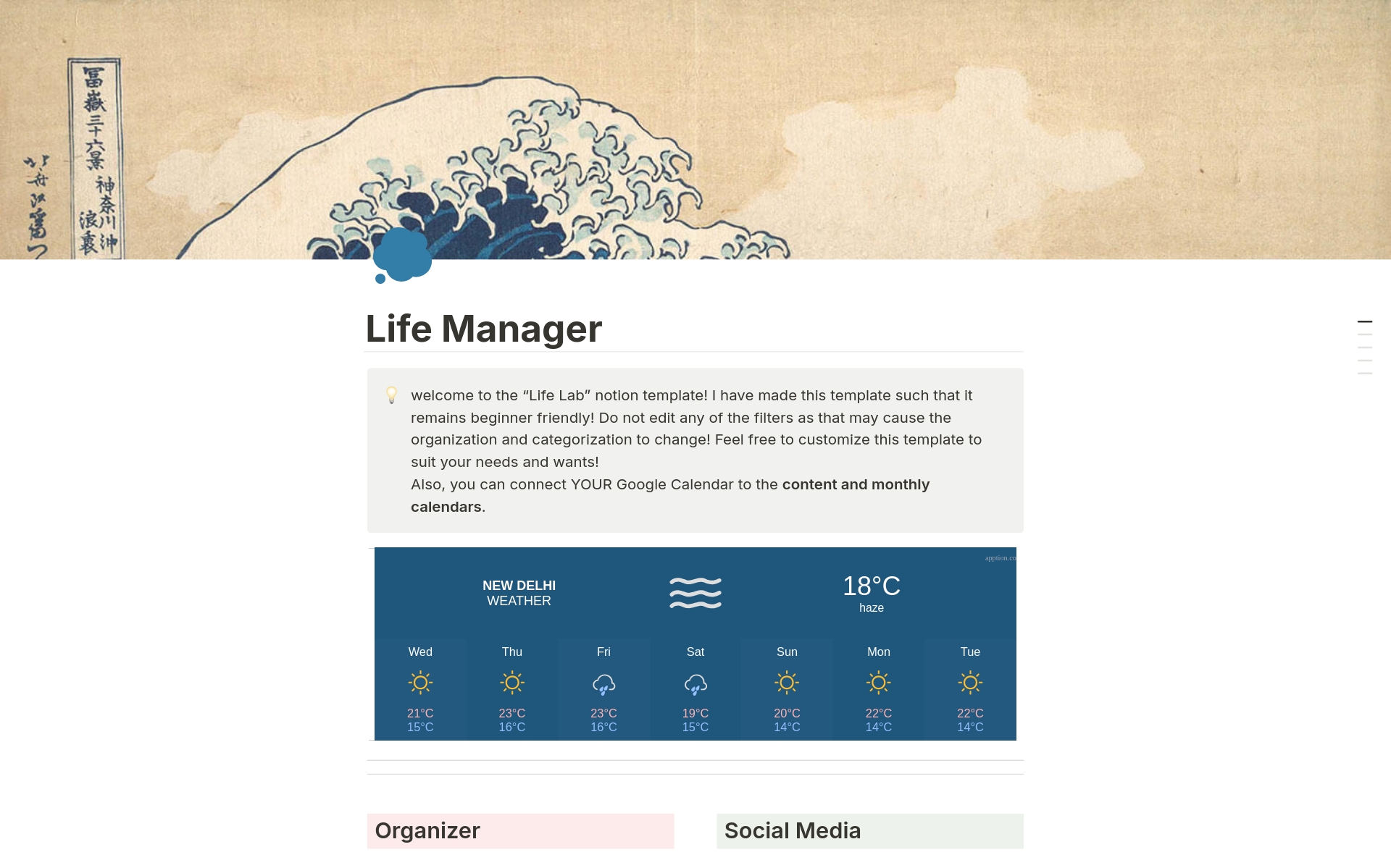 Easy Life Manager Template | Notion Marketplace