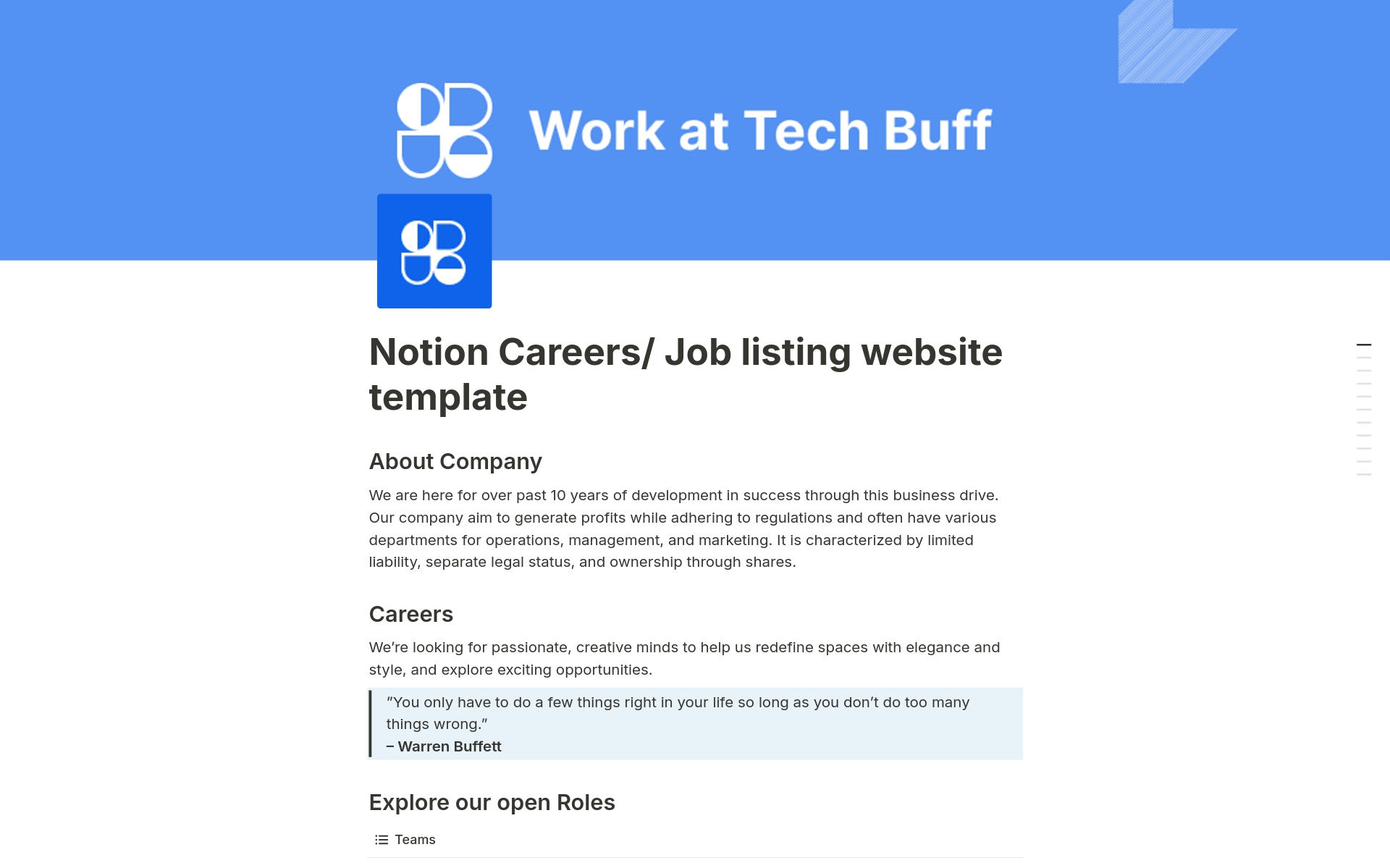 Careers/ Job listing website template Template | Notion Marketplace