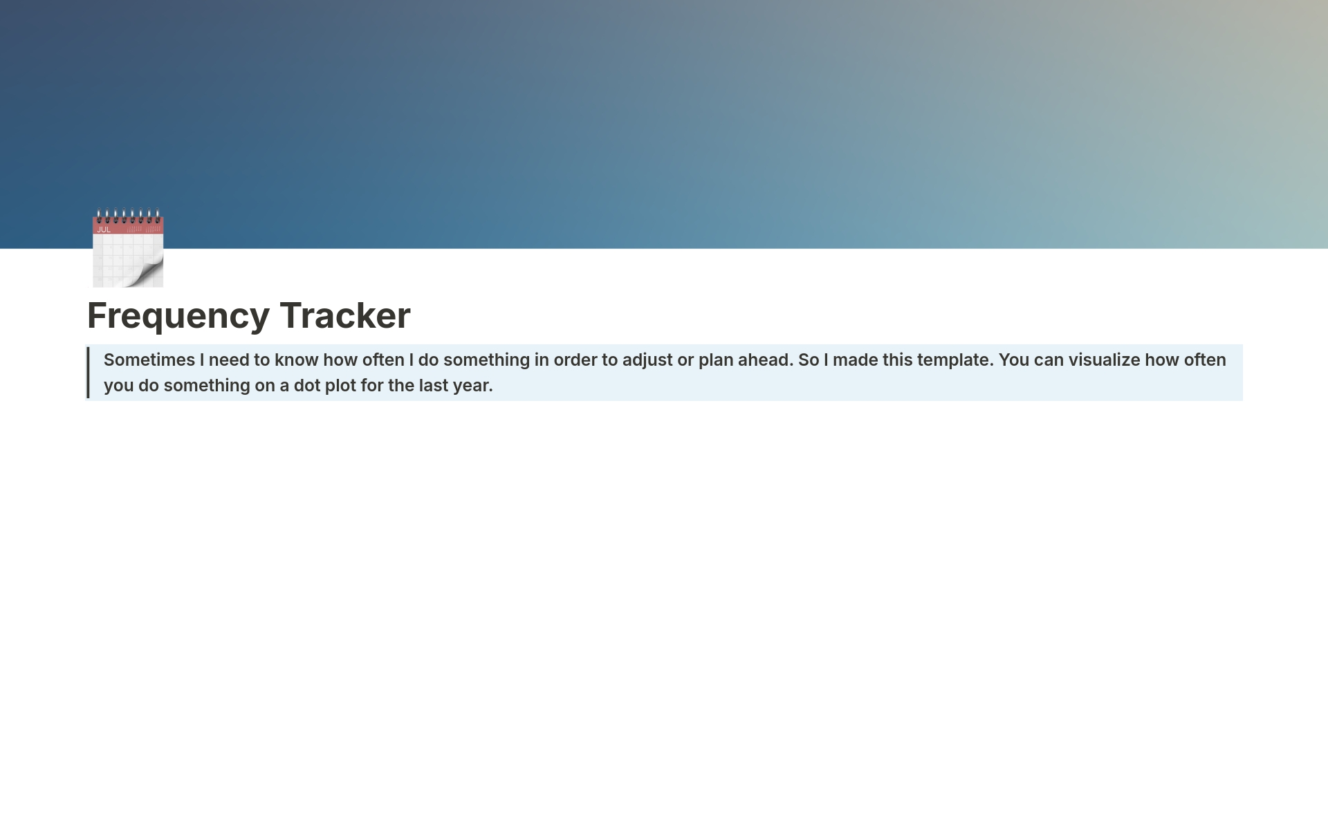 Frequency Tracker Template by Momo | Notion Marketplace