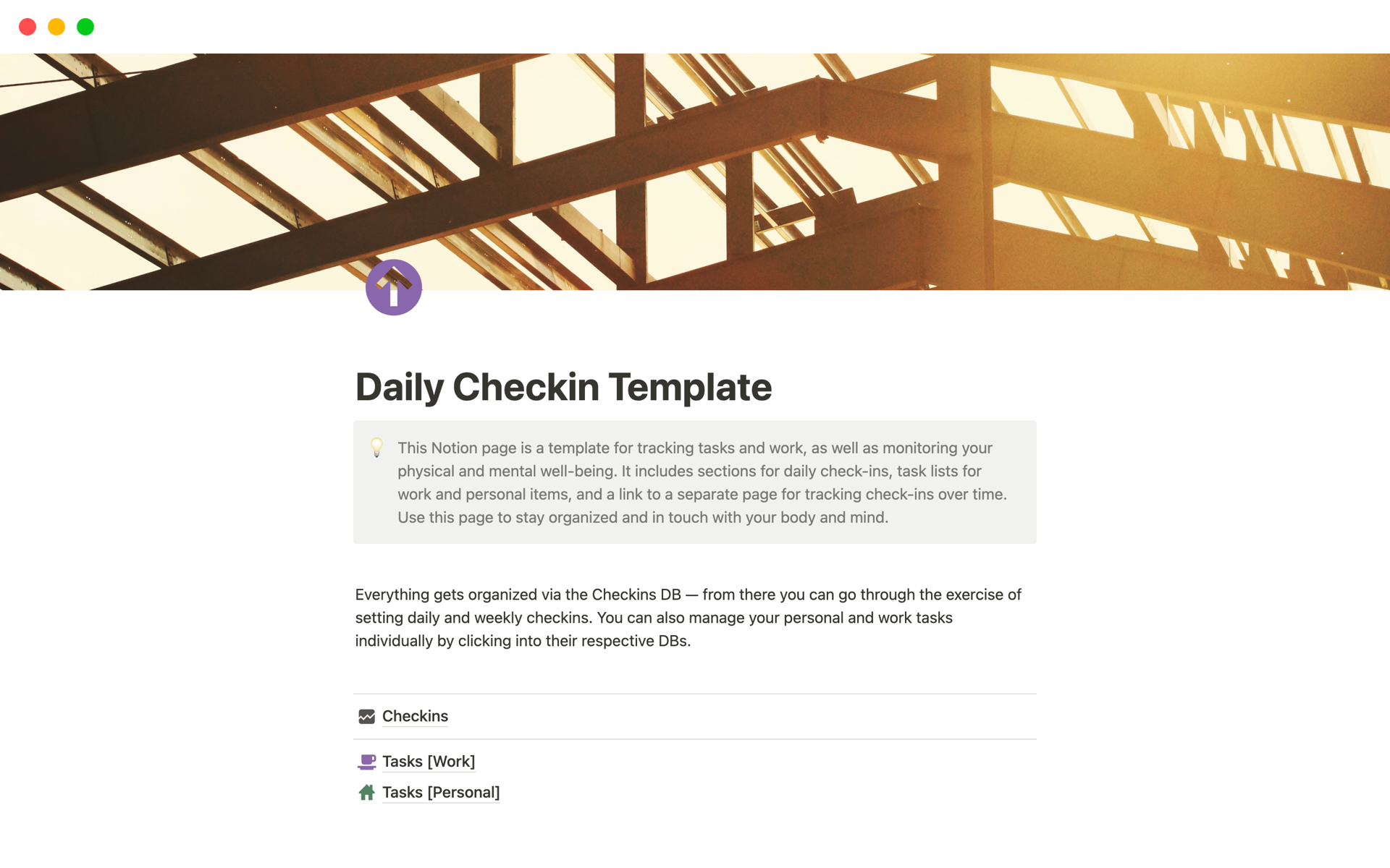 Daily Checkin Template | Notion Marketplace