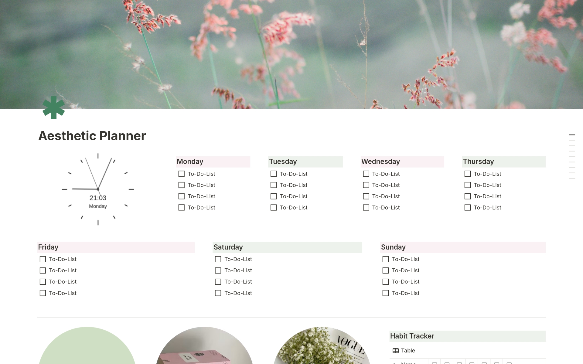 Aesthetic Planner Template by Belle | Notion Marketplace