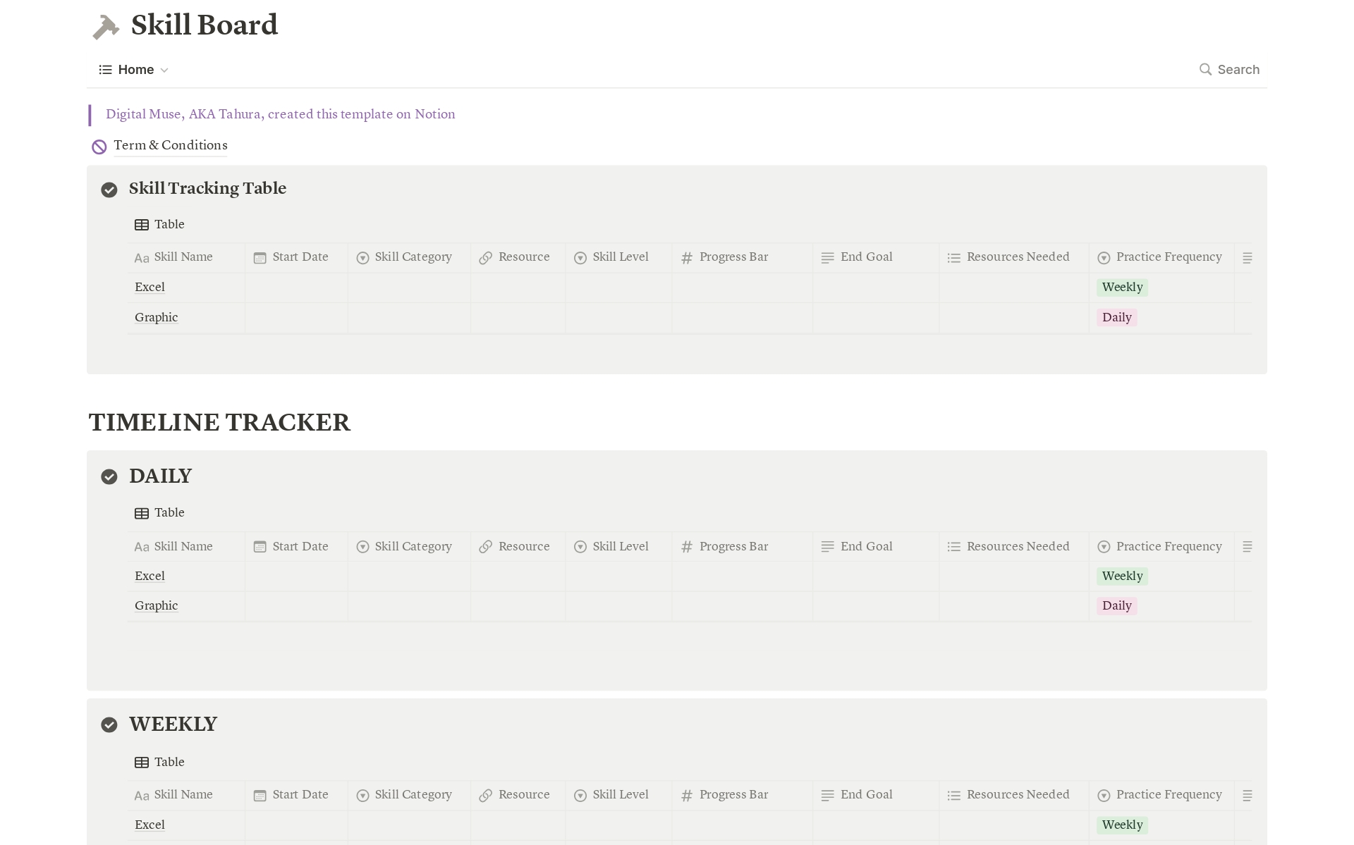 Skill Tracker Template | Notion Marketplace